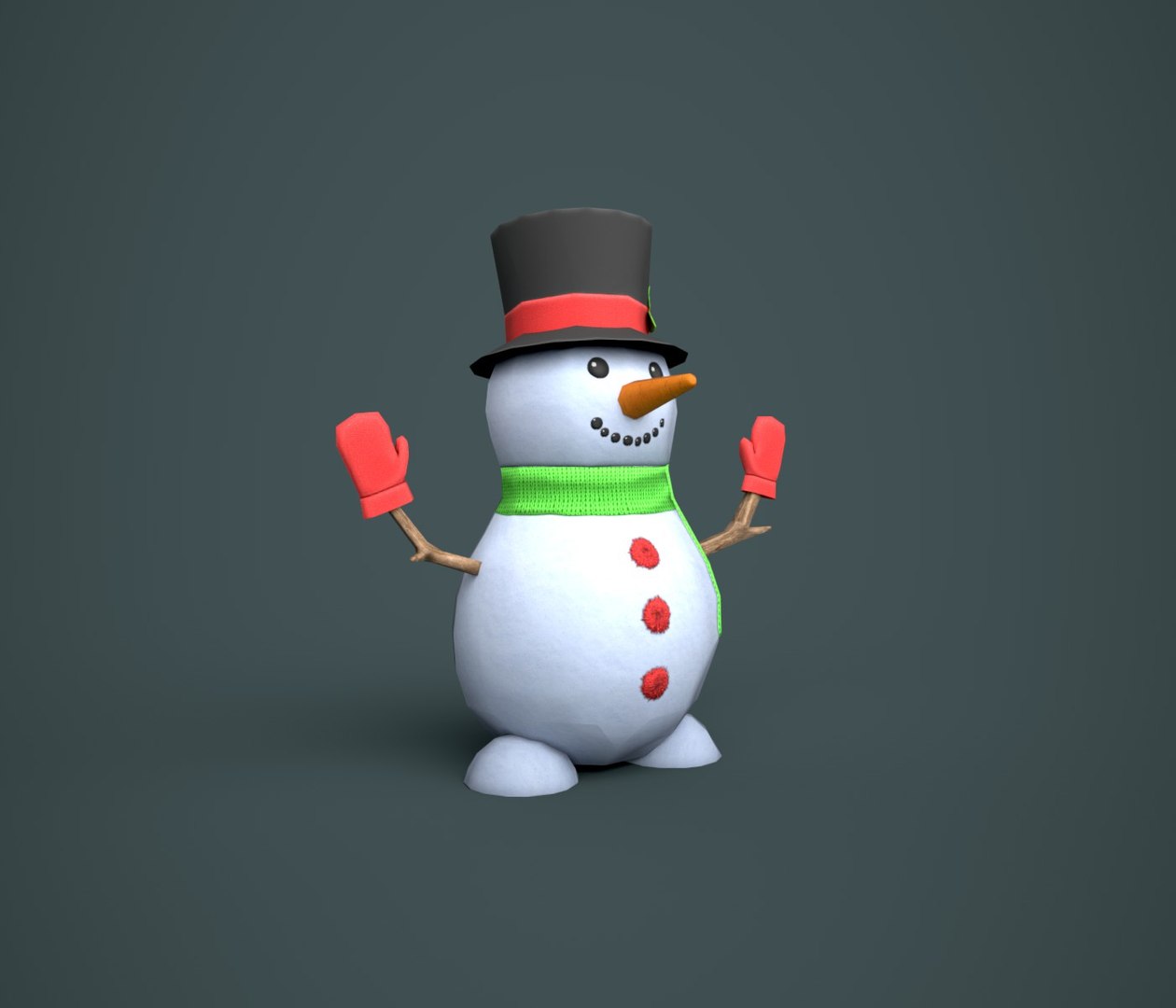 3D Snowmen Snow - TurboSquid 1353231