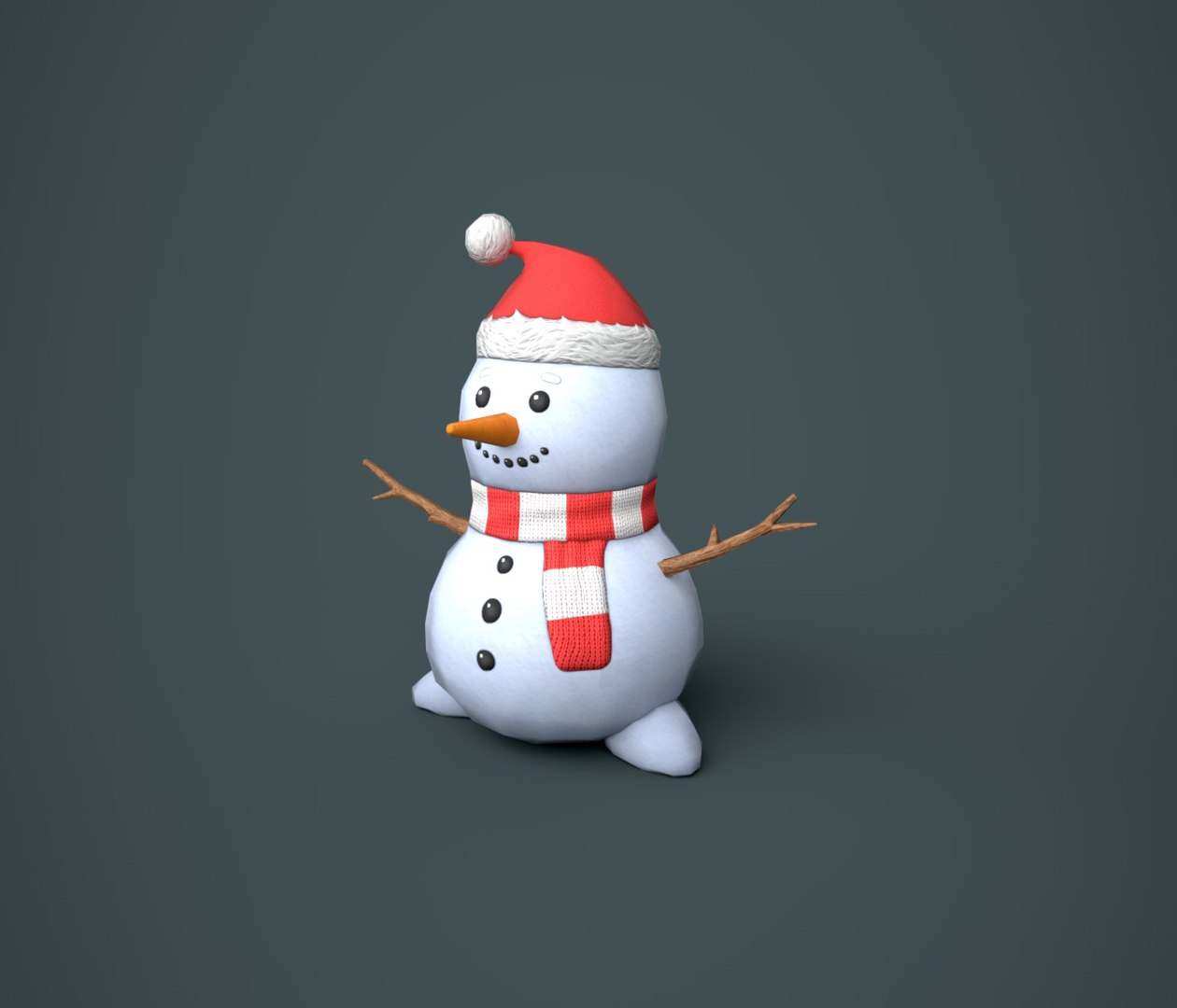 3D Snowmen Snow - TurboSquid 1353231