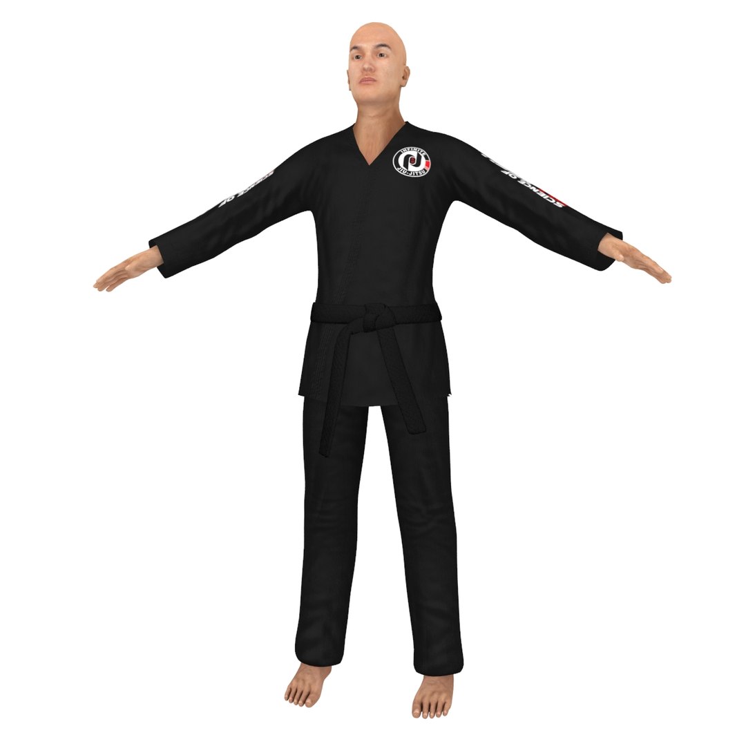Jiu jitsu martial artist 3D model - TurboSquid 1302556