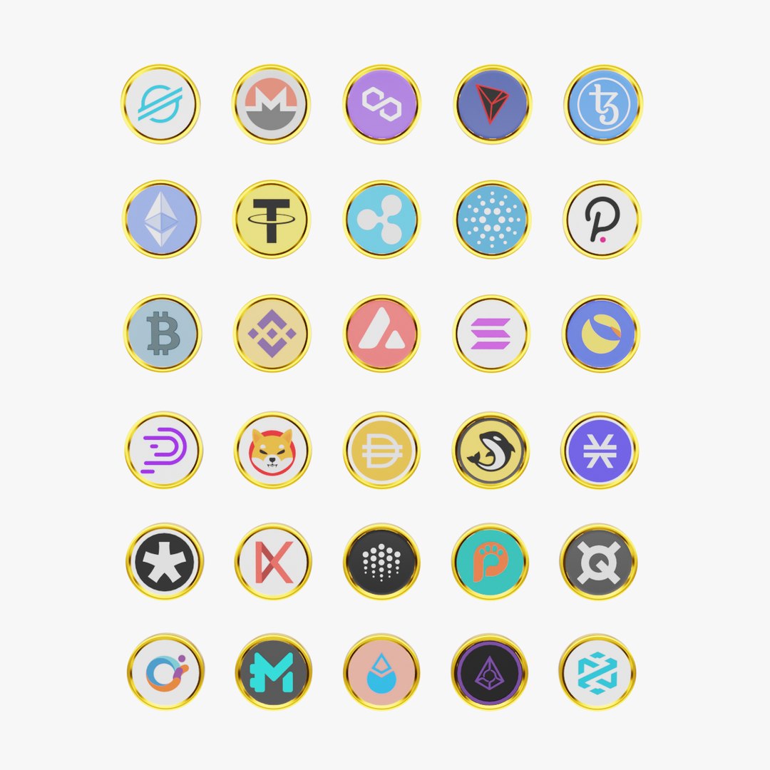 modelo 3d 30 Crypto Currency Coins Base Mesh - TurboSquid 2069050