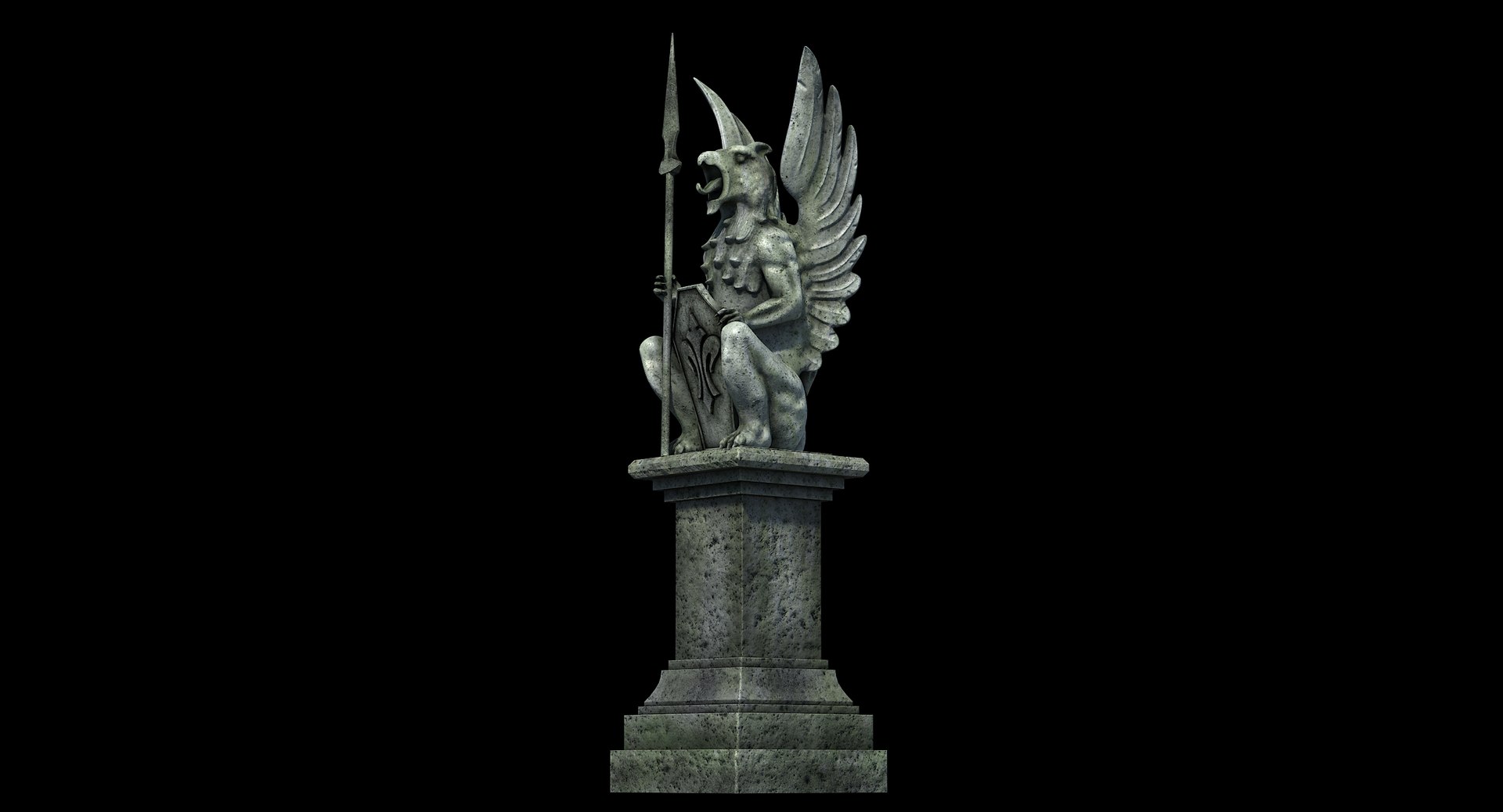 3D Gothic Statue 04 - TurboSquid 1212579