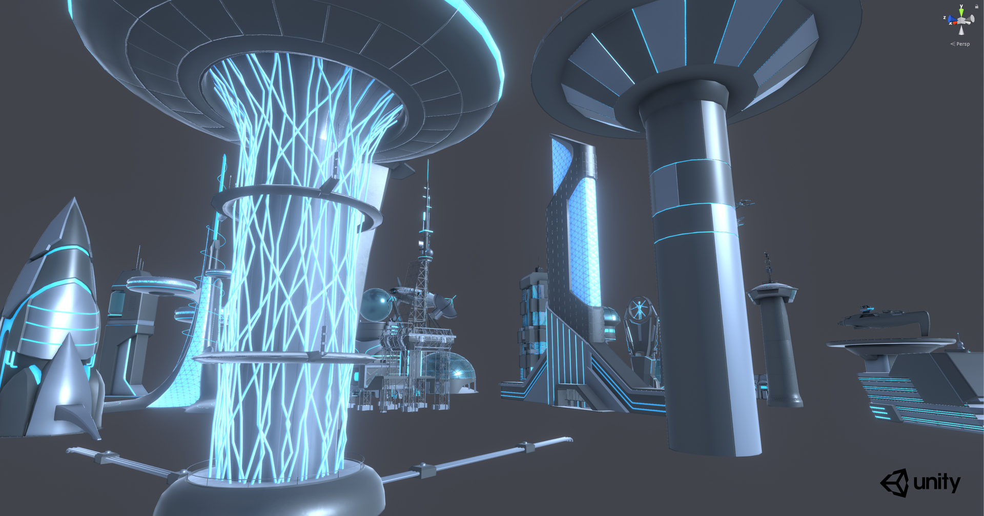 3D sci-fi city model - TurboSquid 1403837