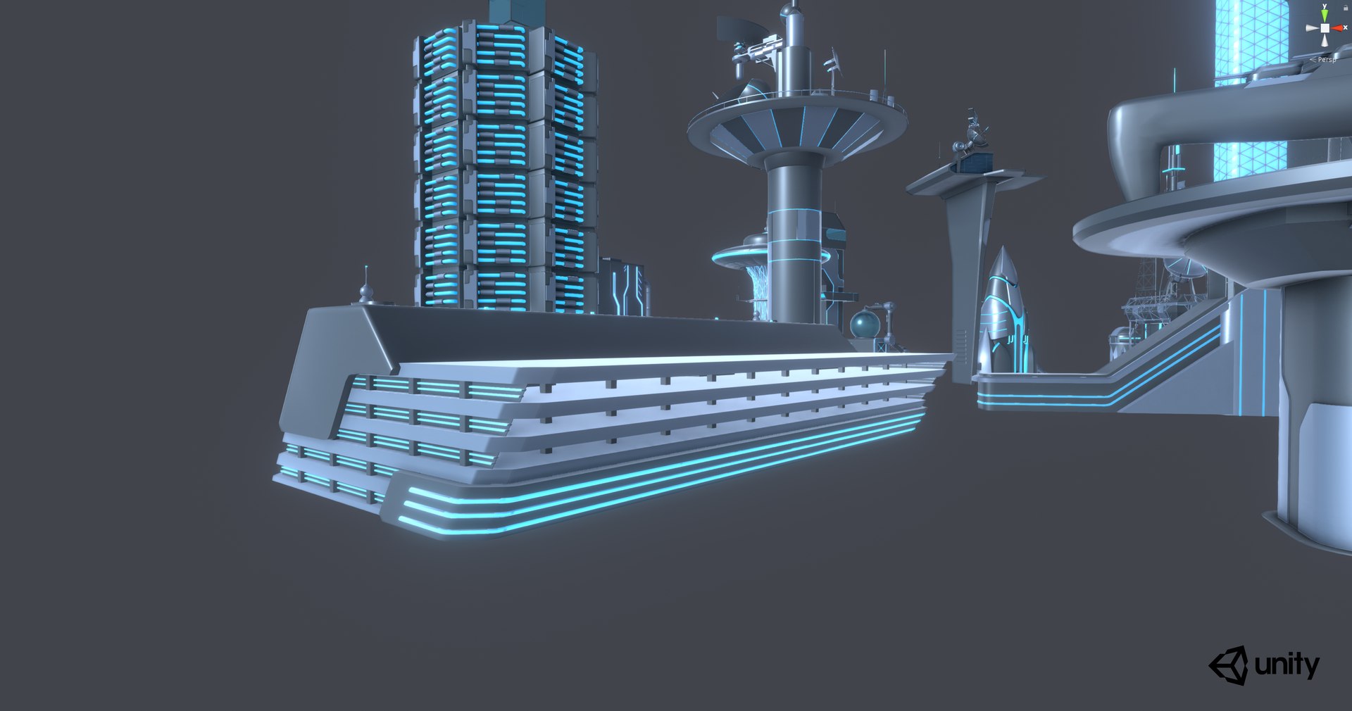 3D sci-fi city model - TurboSquid 1403837
