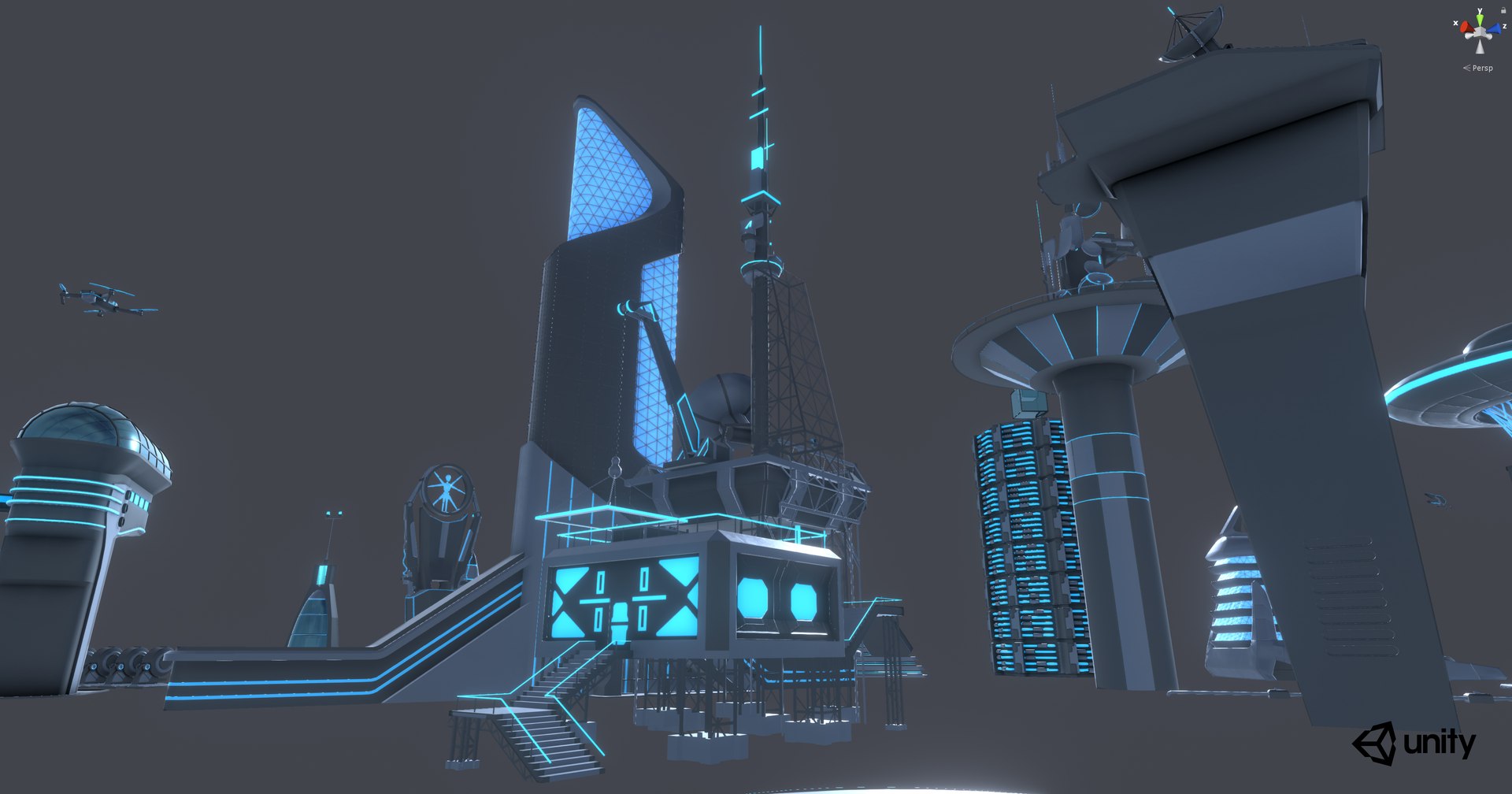 3D sci-fi city model - TurboSquid 1403837
