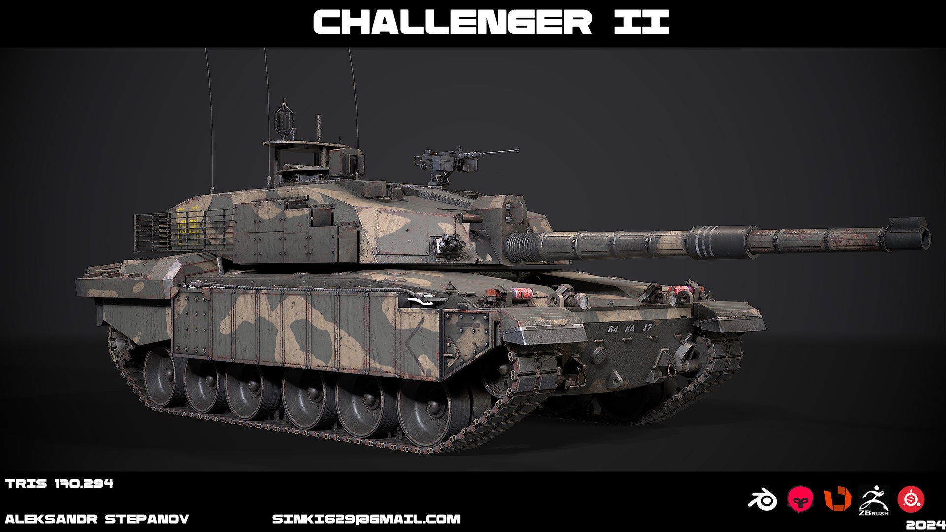 3D model Tank challenger 2 - TurboSquid 2179304
