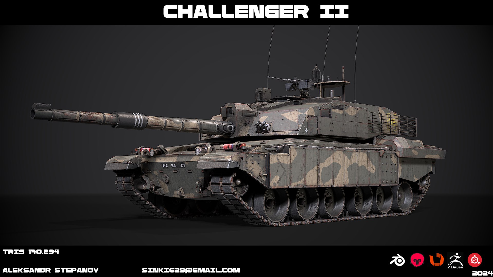 3D model Tank challenger 2 - TurboSquid 2179304