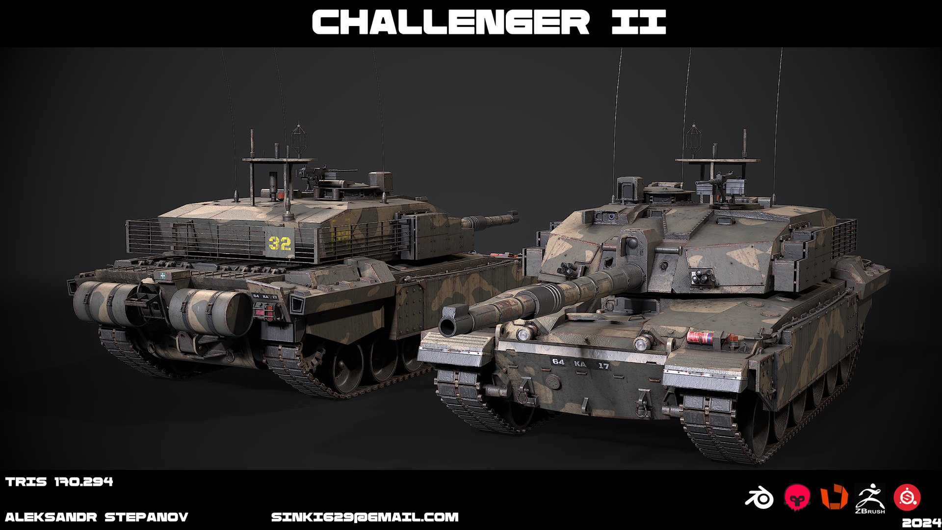 3D model Tank challenger 2 - TurboSquid 2179304
