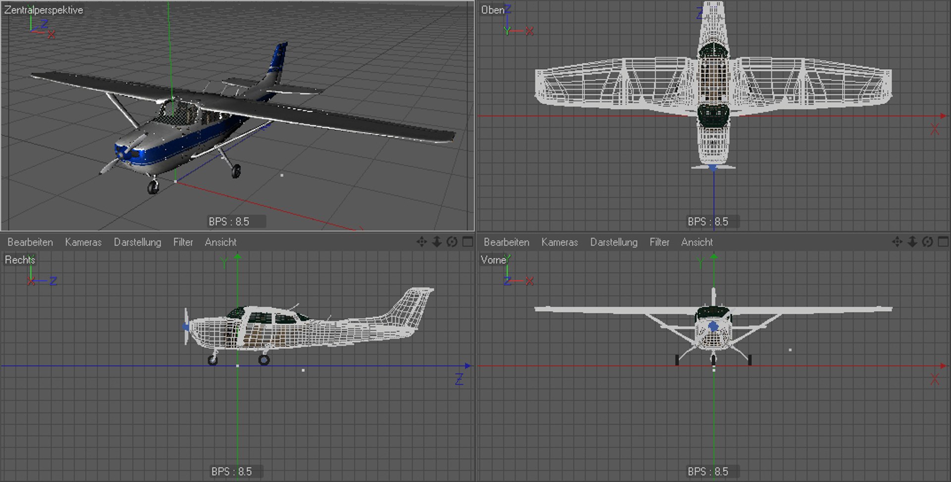 Cessna 172 3d Model