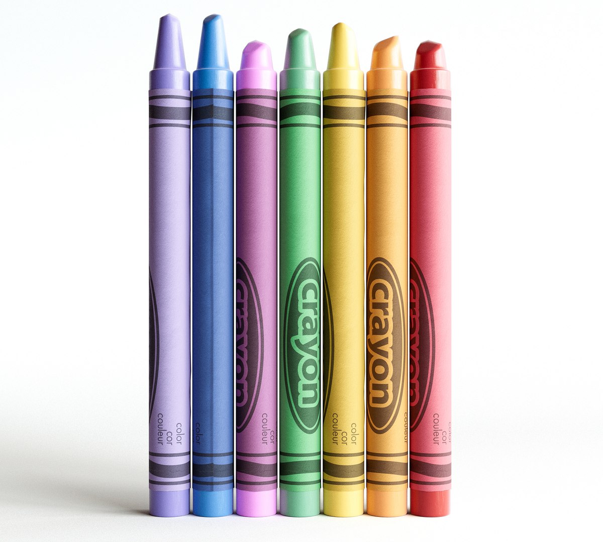 3D Wax Crayons Model - TurboSquid 2143615