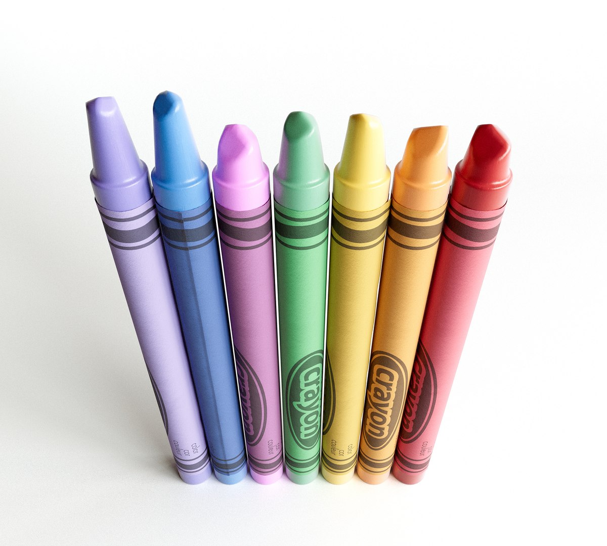 3D Wax Crayons Model - TurboSquid 2143615