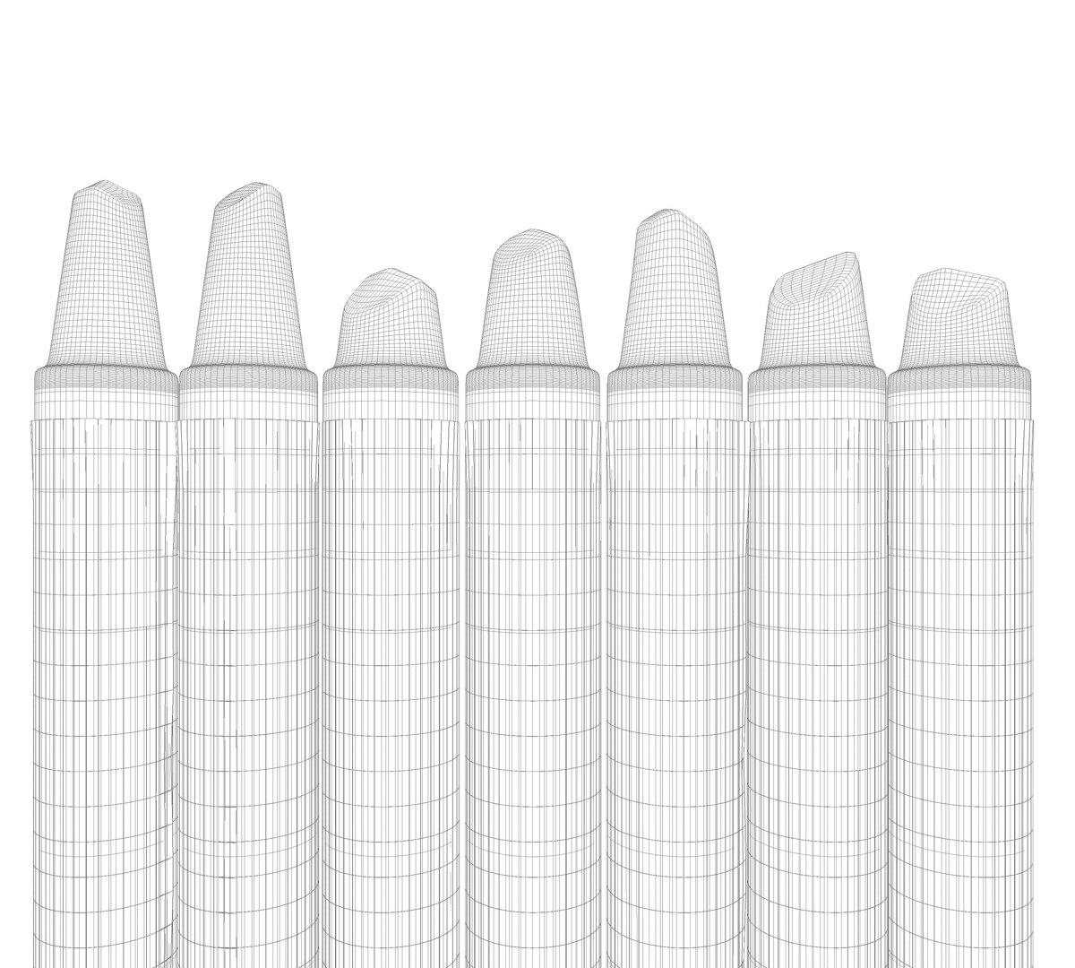 3D Wax Crayons Model - TurboSquid 2143615