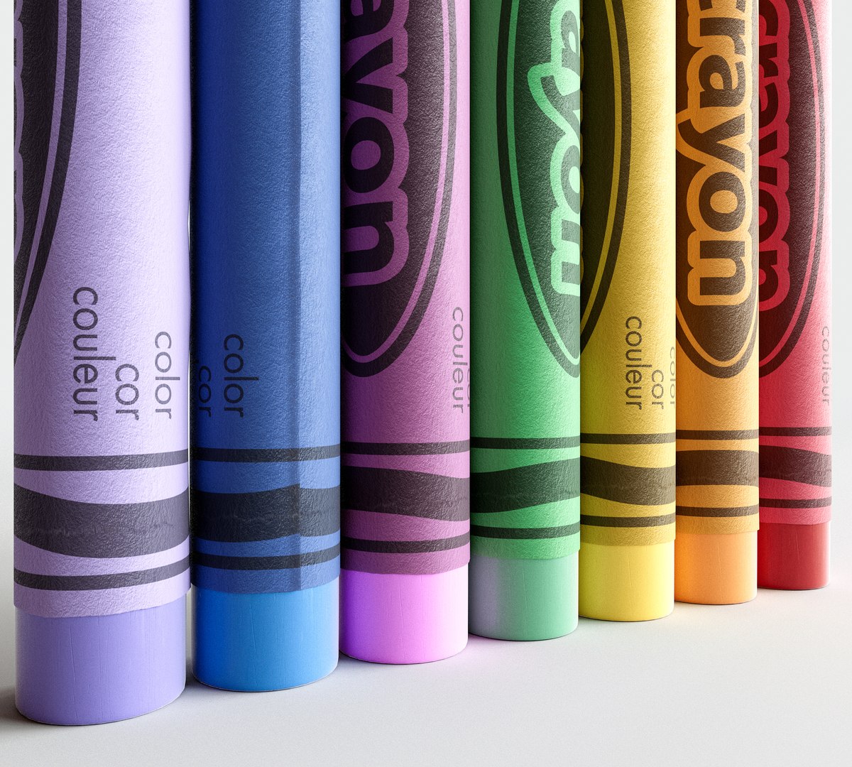 3D Wax Crayons Model - TurboSquid 2143615