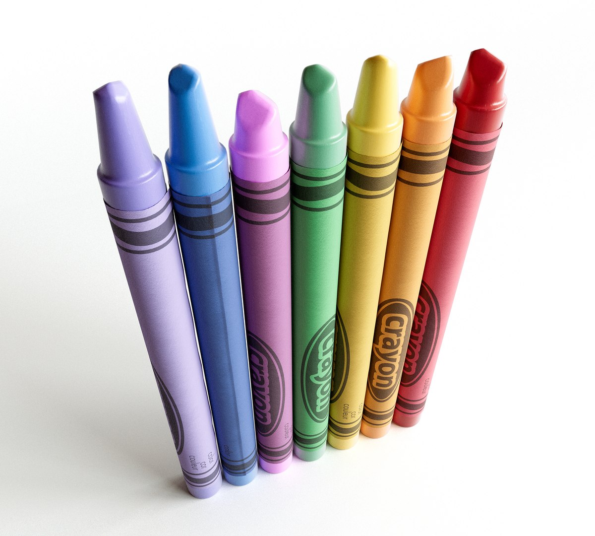 3D Wax Crayons Model - TurboSquid 2143615
