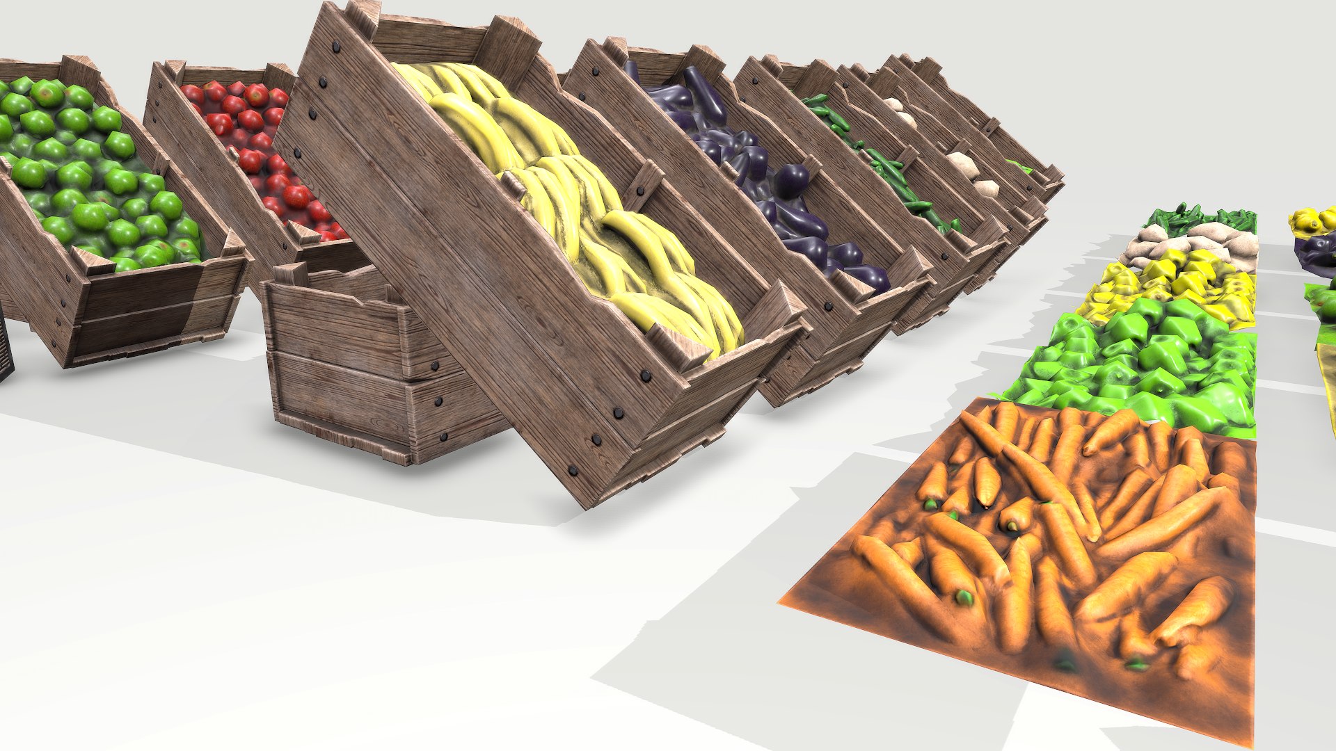 3D Low Poly Game Ready Fruits And Vegetables - TurboSquid 1993145