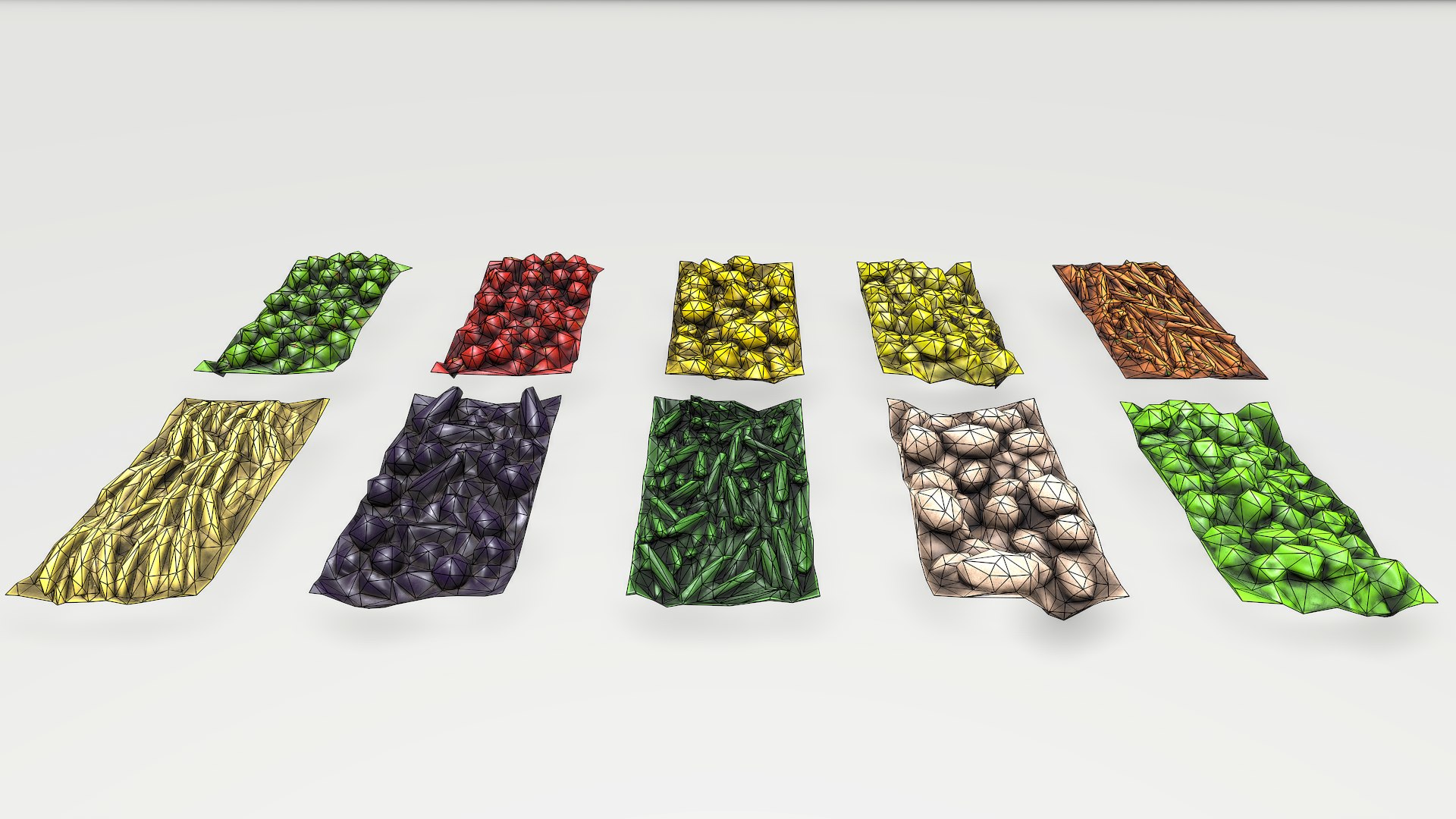 3D Low Poly Game Ready Fruits And Vegetables - TurboSquid 1993145