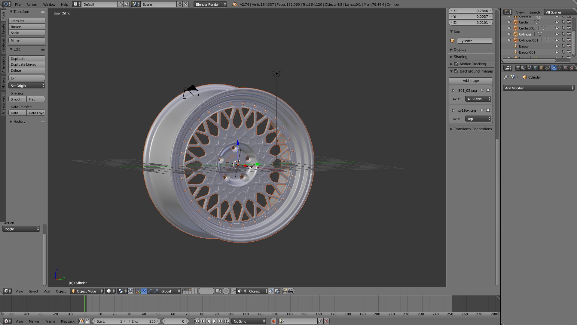 Wheel Blender 3d Model