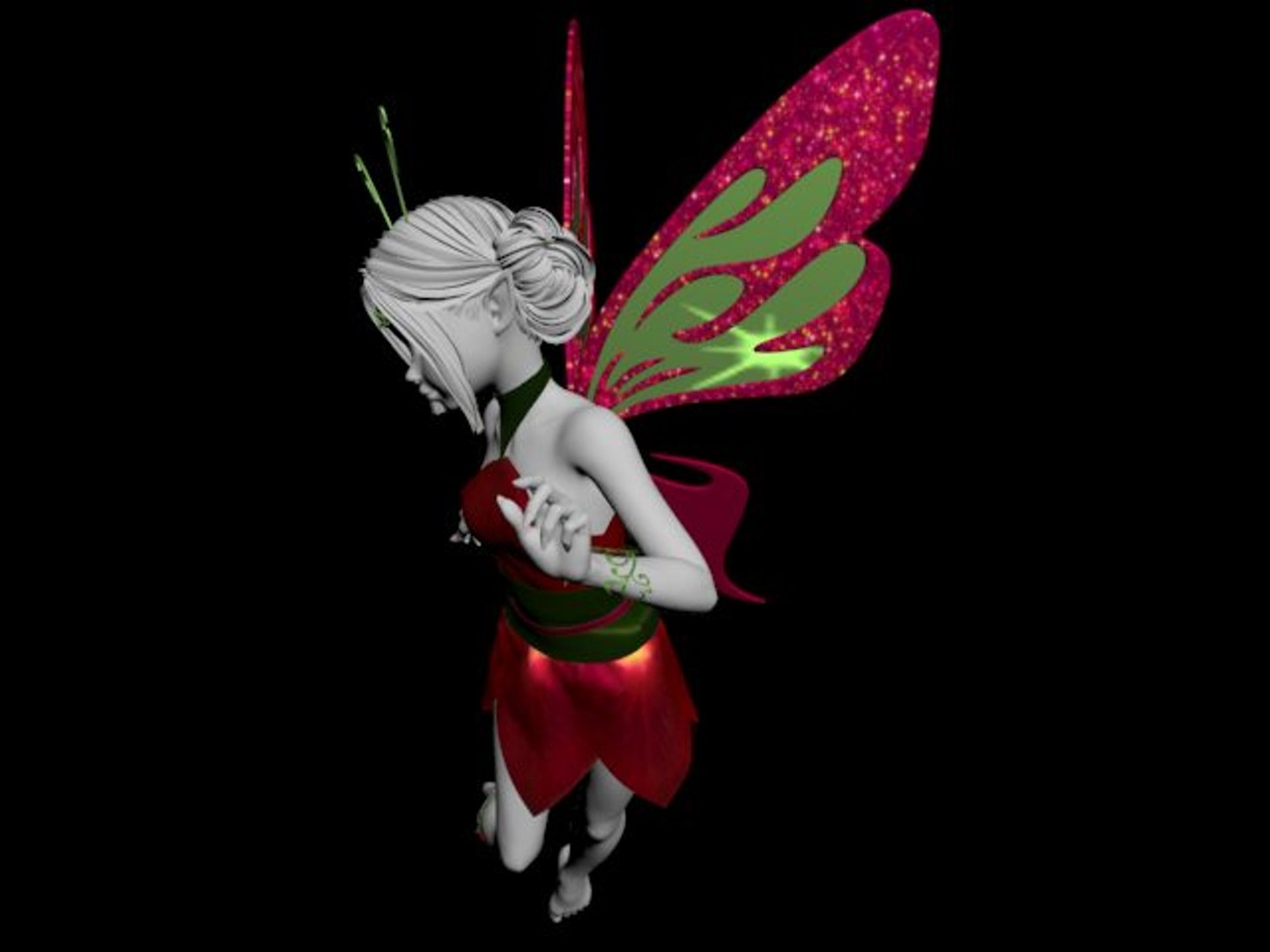 Dress Petals Pixie Model - TurboSquid 1572983