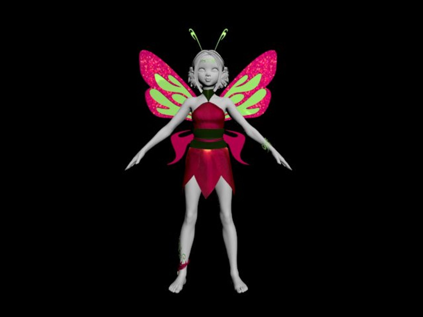 Dress Petals Pixie Model - TurboSquid 1572983