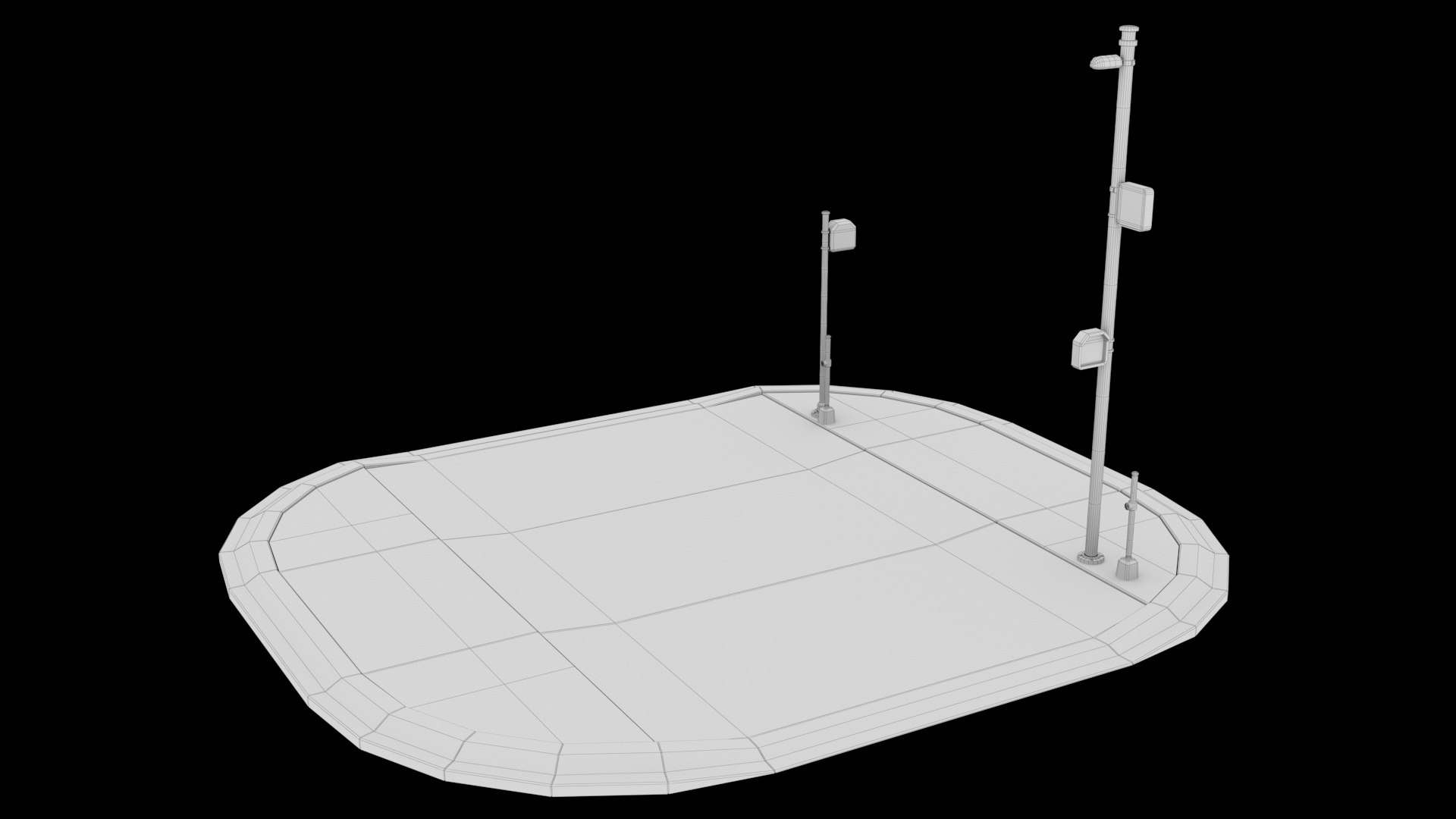 Traffic Island 3D - TurboSquid 2148291