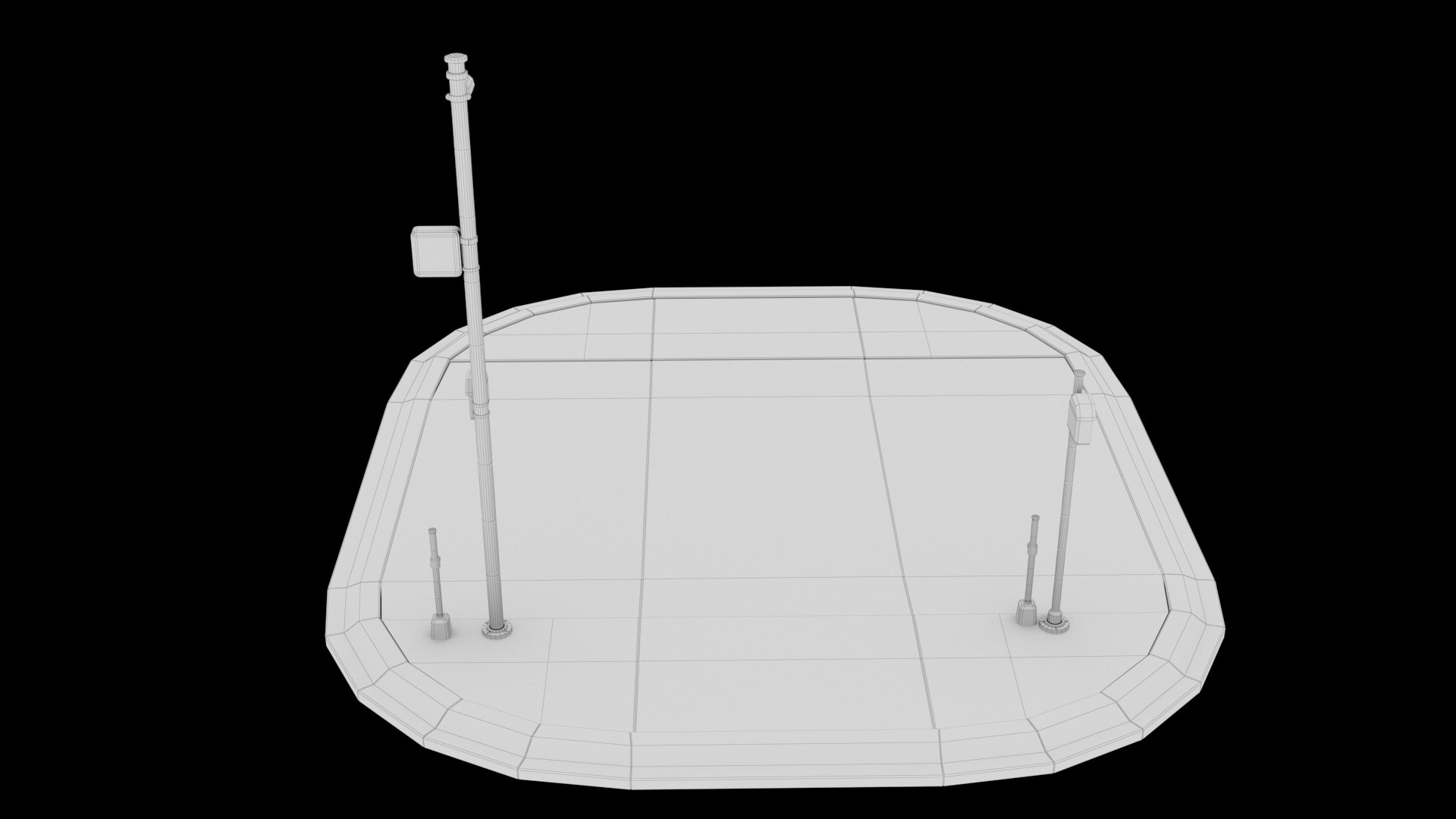 Traffic Island 3D - TurboSquid 2148291