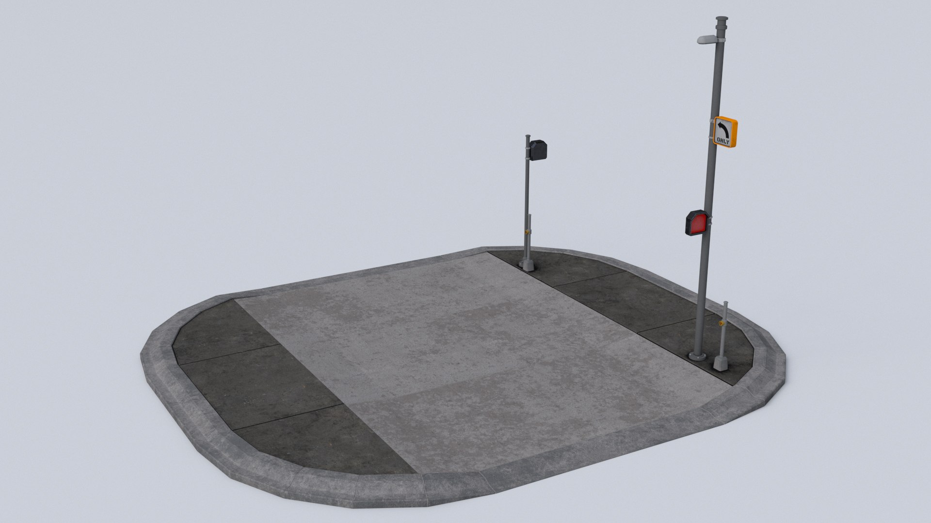 Traffic Island 3D - TurboSquid 2148291