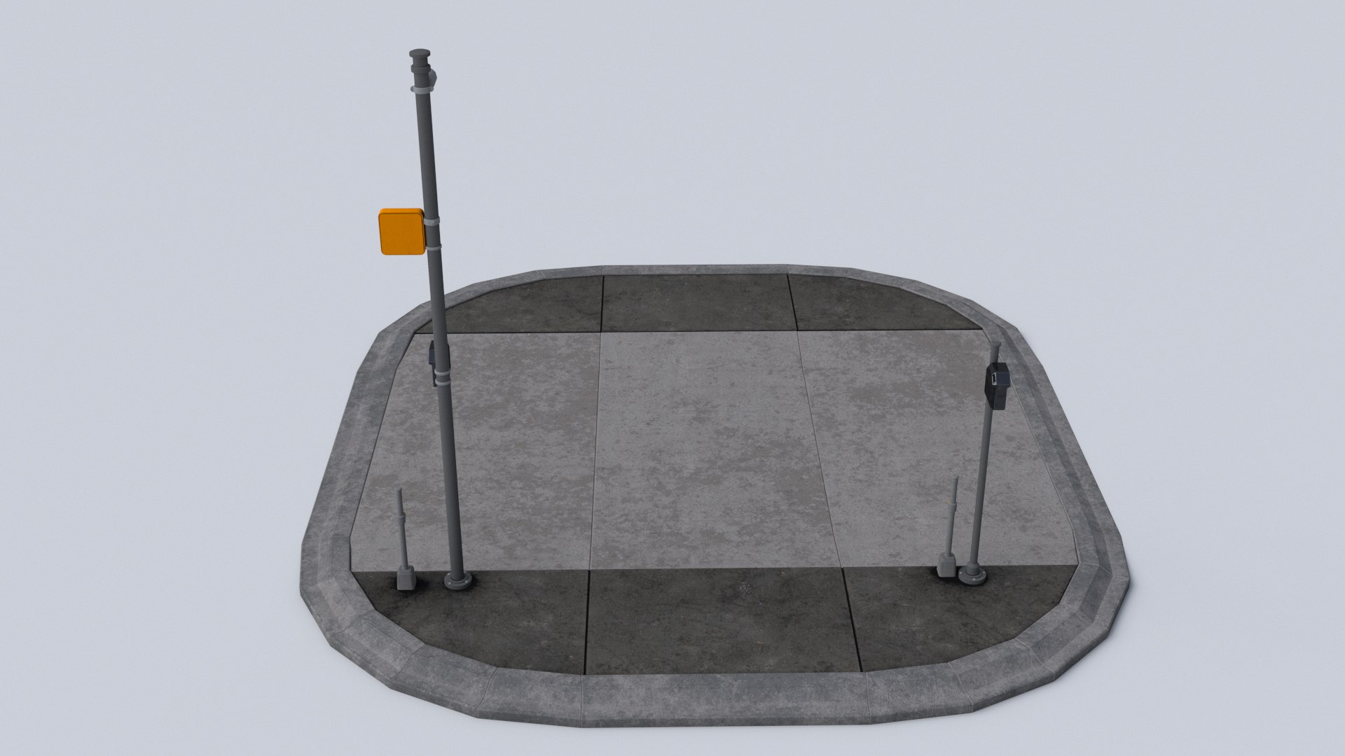 Traffic Island 3D - TurboSquid 2148291