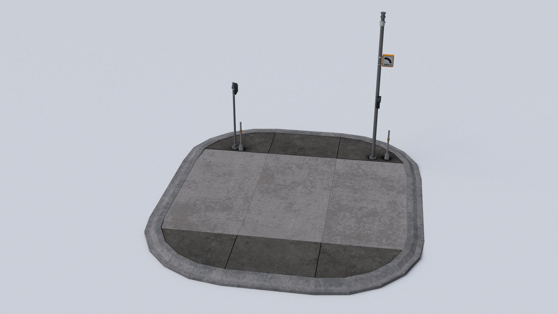 Traffic Island 3D - TurboSquid 2148291