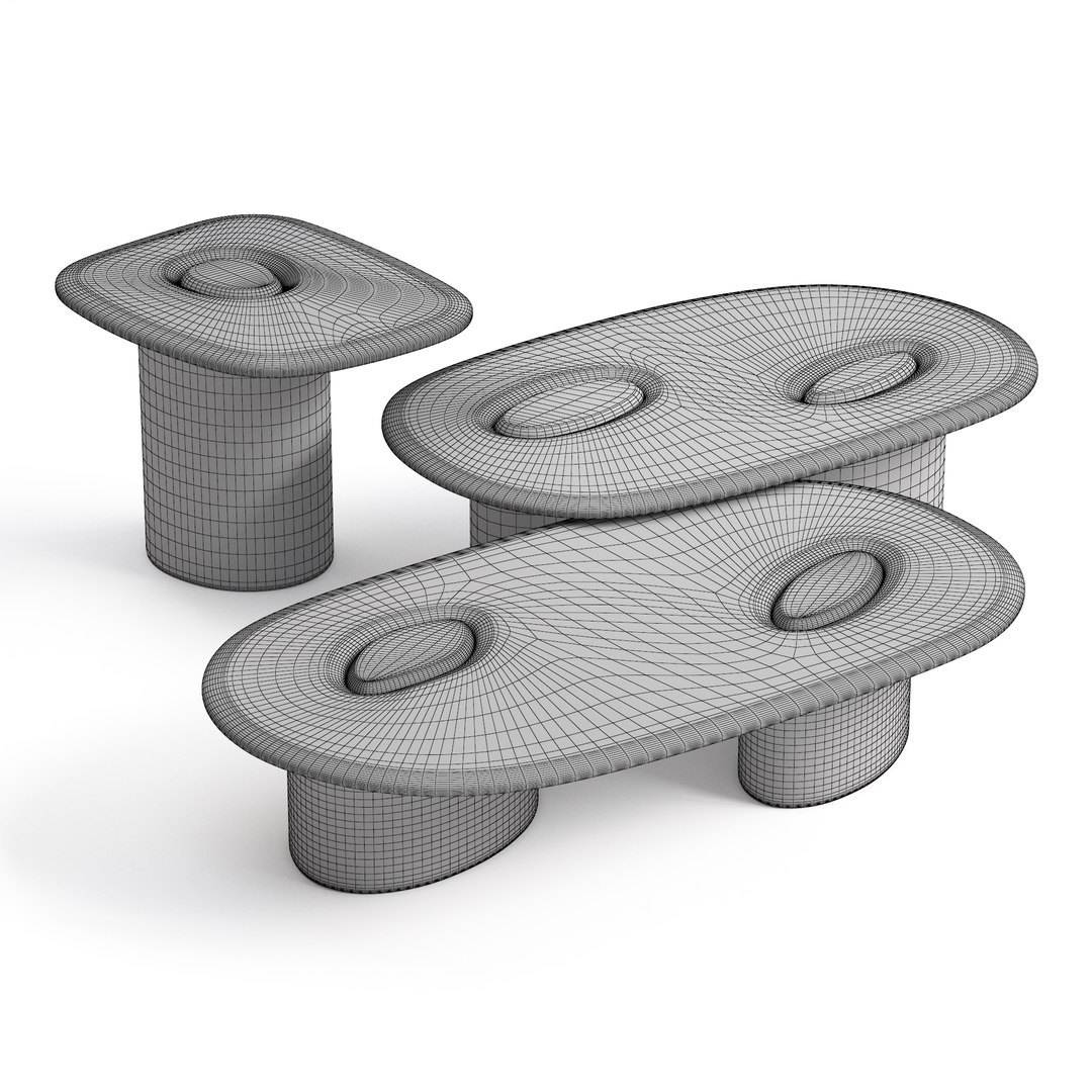 Enne Rita Coffee Tables 3D Model - TurboSquid 2173264
