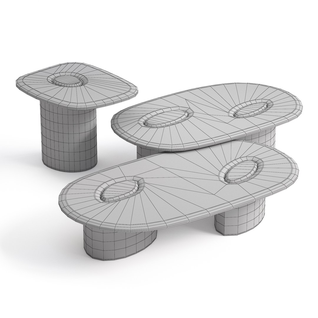 Enne Rita Coffee Tables 3D Model - TurboSquid 2173264