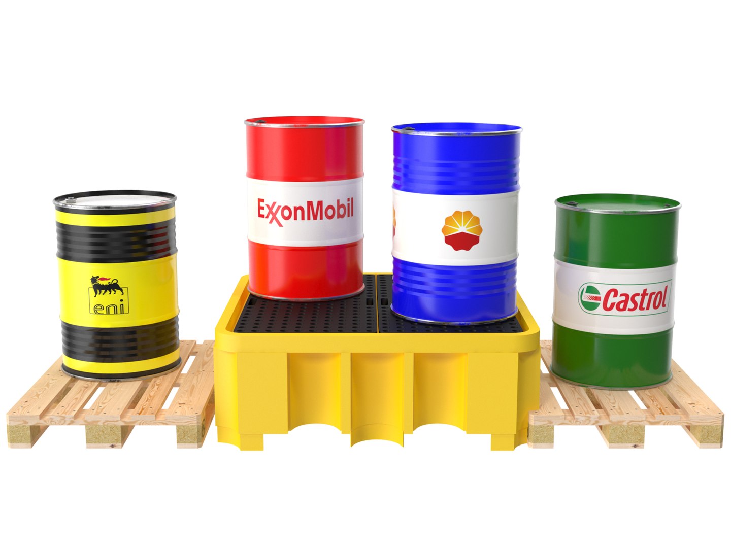 3D Castrol Eni Exonmobil Petrochina - TurboSquid 1812702