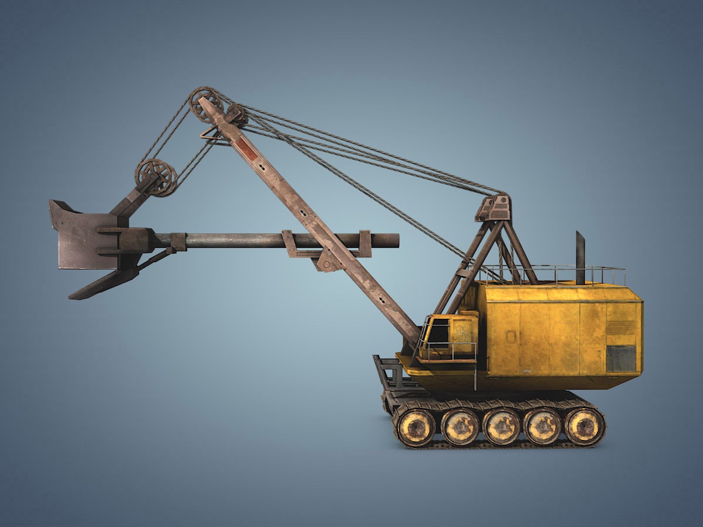 Electric rope shovel 3D model - TurboSquid 1386870