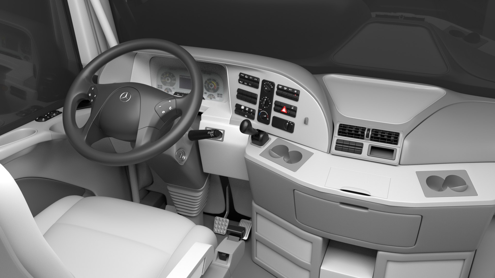 MercedesBenz-Actros Interior 3D Model - TurboSquid 2117997