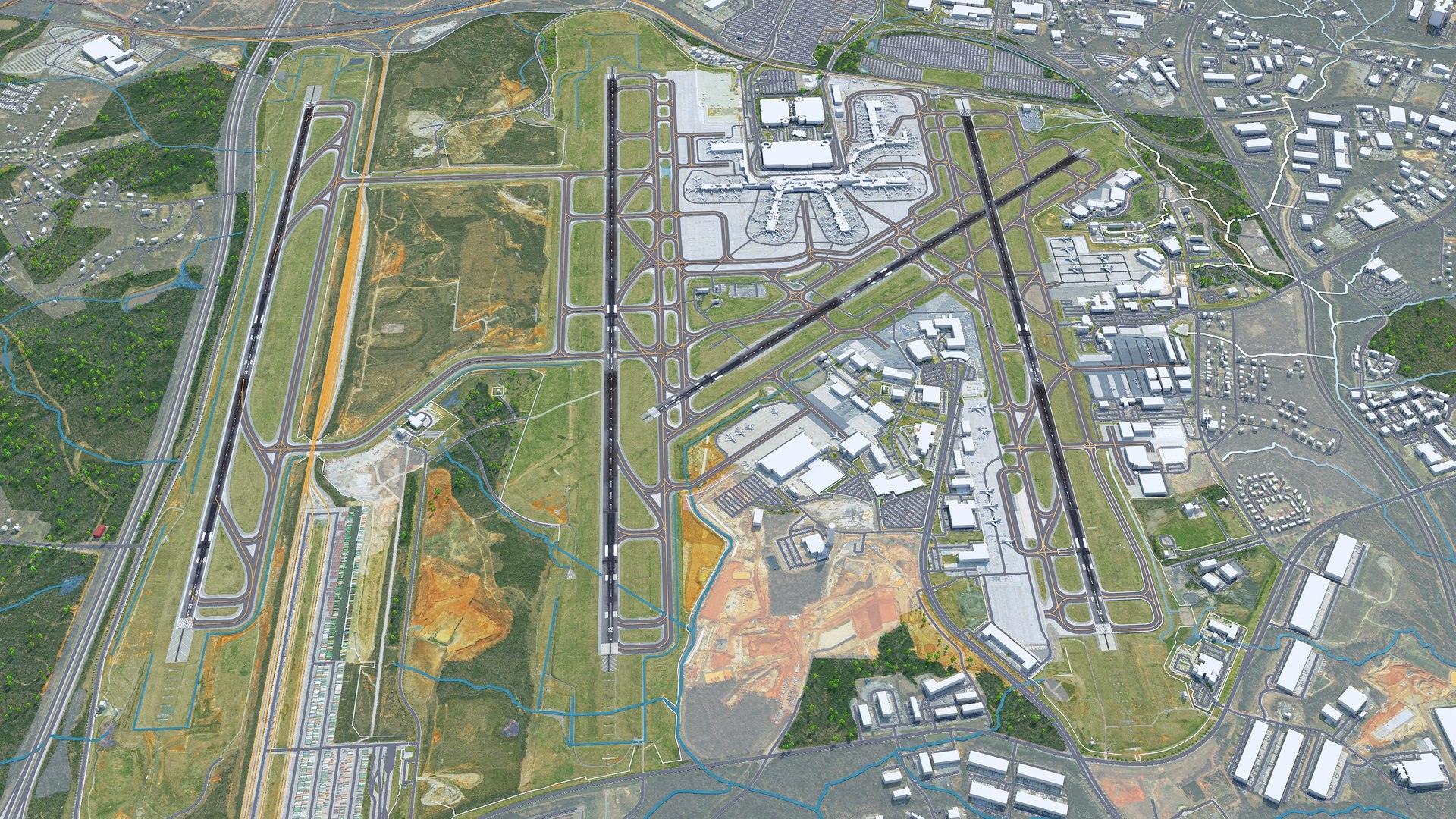 Charlotte Douglas Airport Model - TurboSquid 2016181