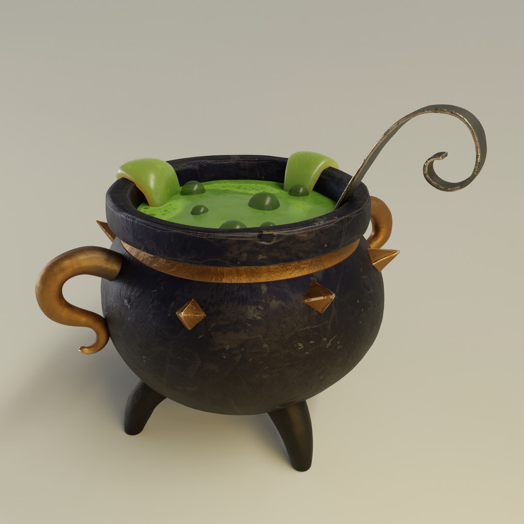 Stylized Witches Cauldron 3D - TurboSquid 1974653
