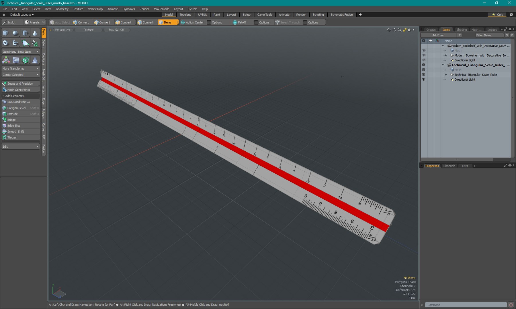 Technical Triangular Scale Ruler Model - TurboSquid 2360020