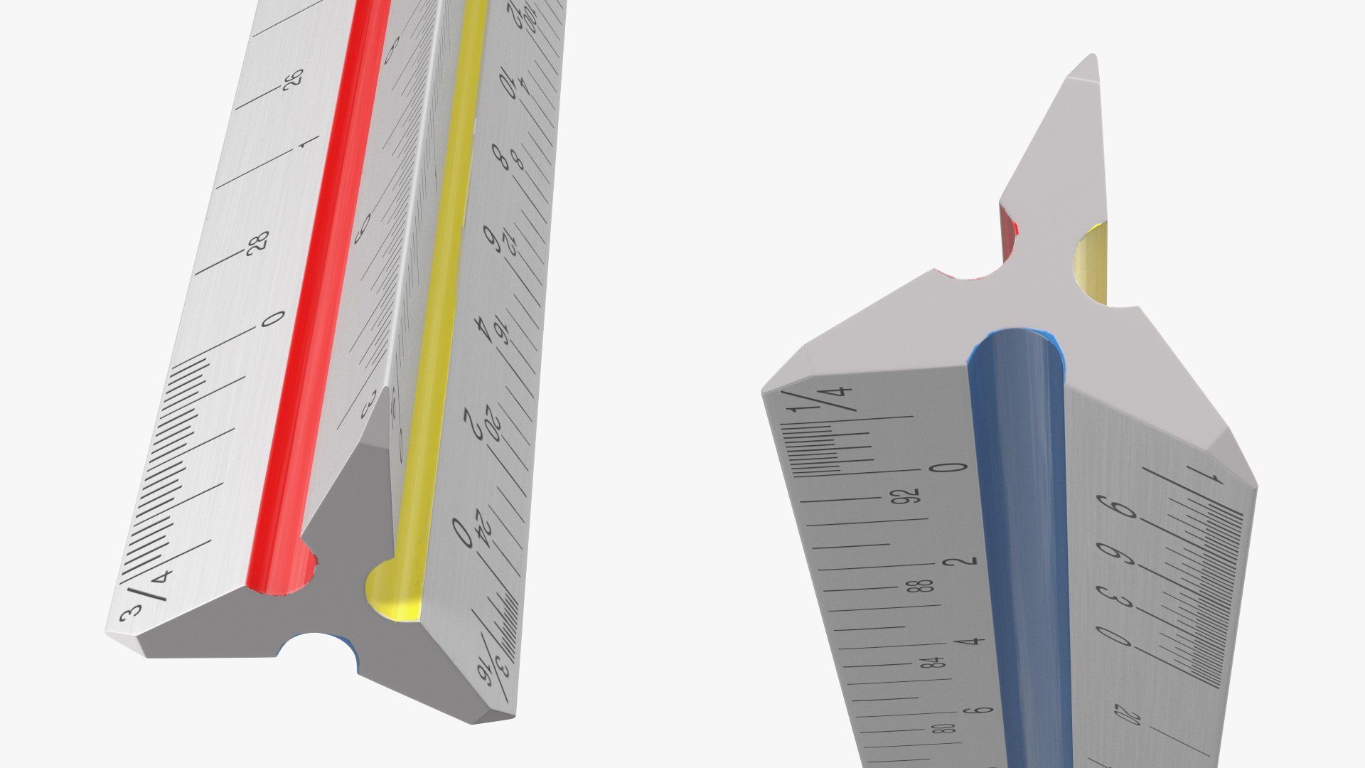 Technical Triangular Scale Ruler Model - TurboSquid 2360020