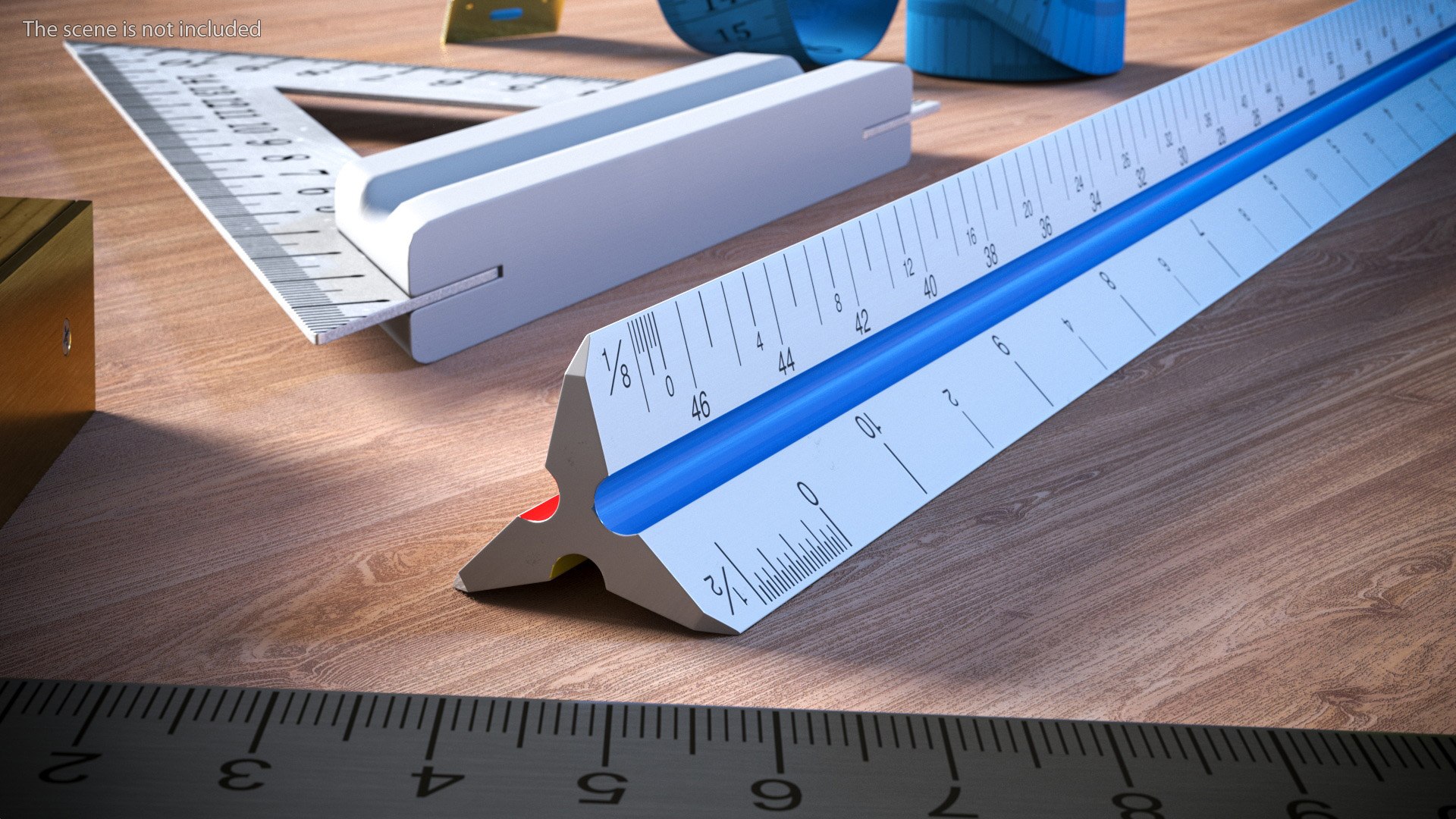 Technical Triangular Scale Ruler Model - TurboSquid 2360020