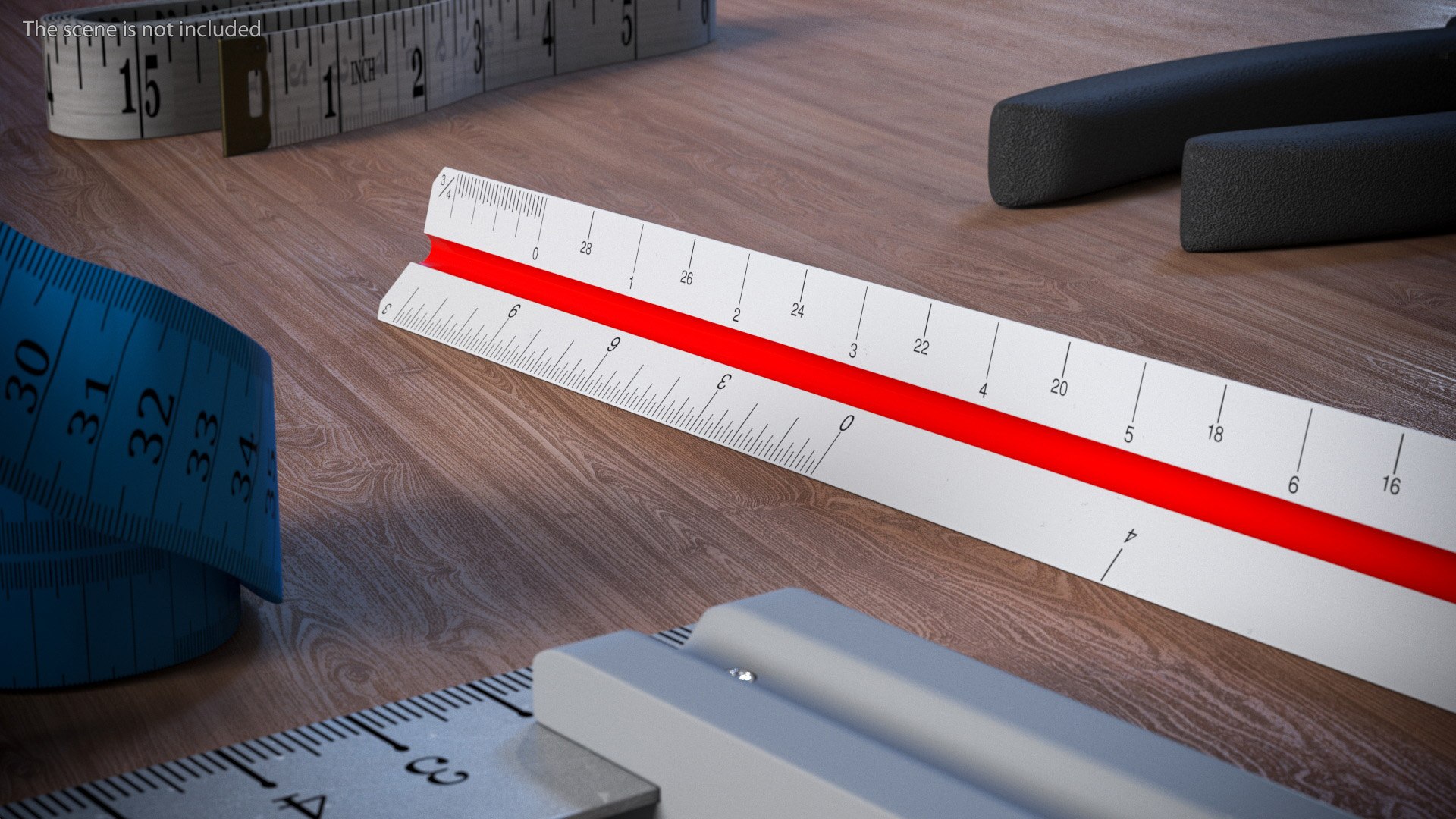 Technical Triangular Scale Ruler Model - TurboSquid 2360020