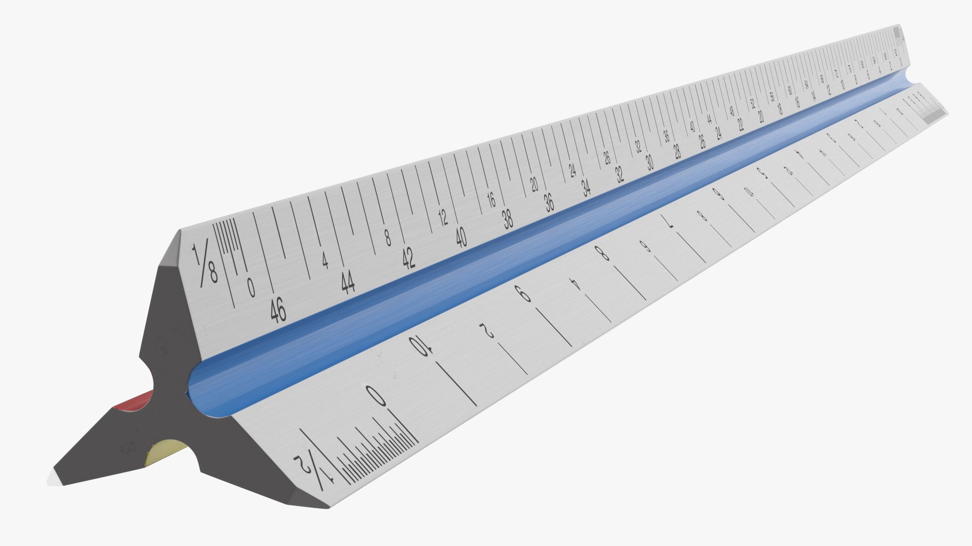 Technical Triangular Scale Ruler Model - TurboSquid 2360020