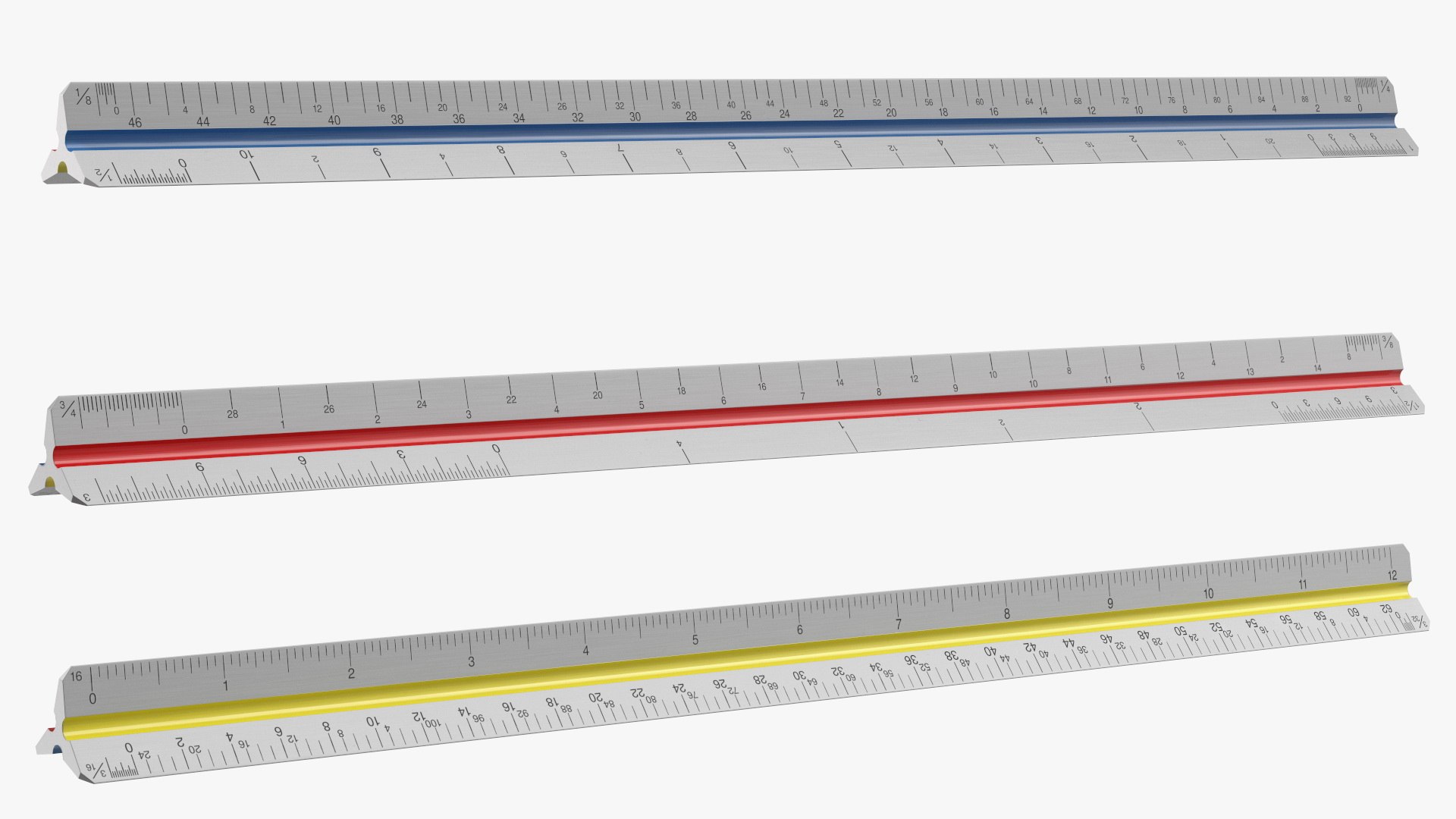Technical Triangular Scale Ruler Model - TurboSquid 2360020