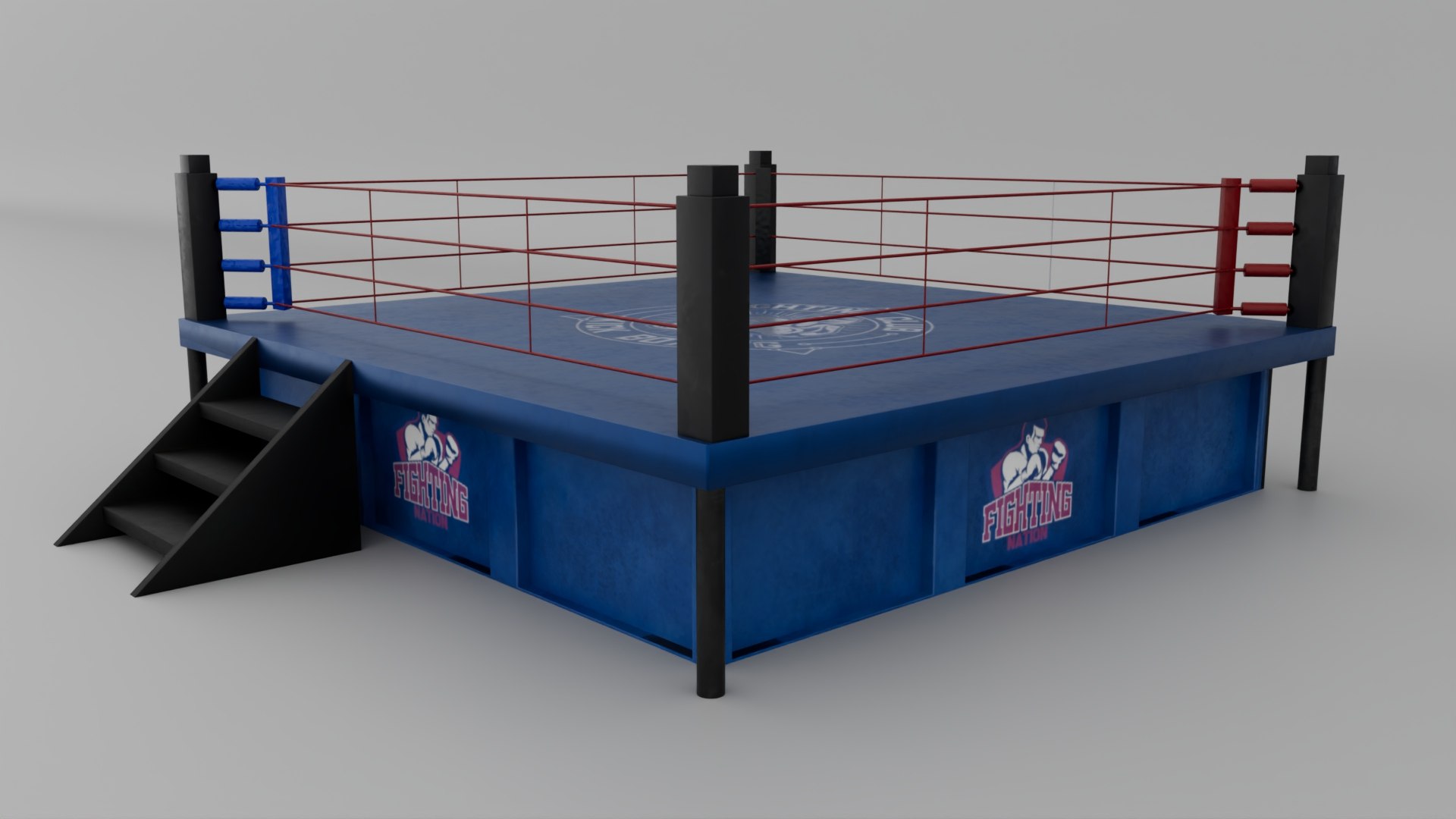 3Dmodel Boxingring Sportsarena Combatsports Boxingarena 3Drendering ...
