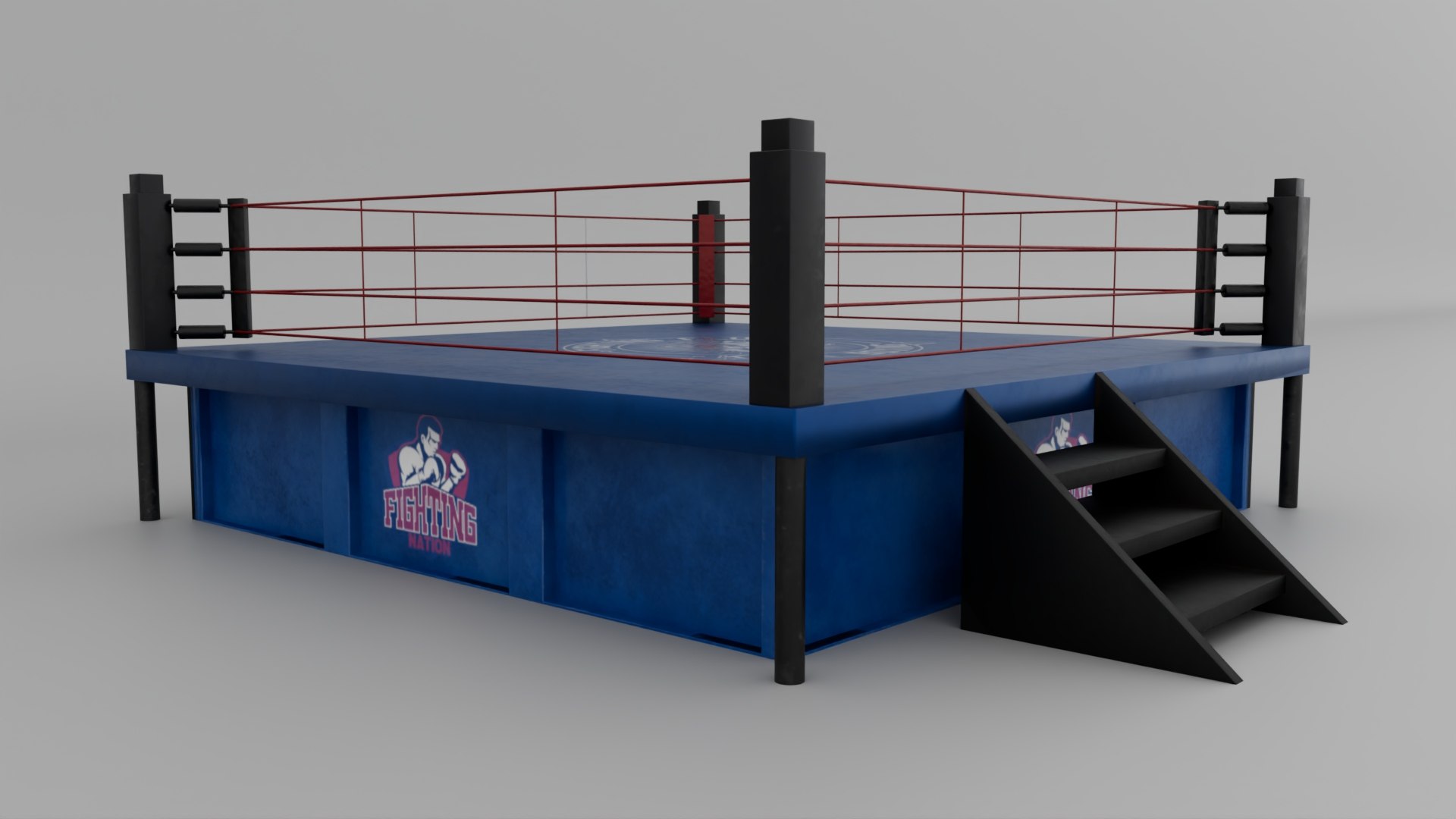 3Dmodel Boxingring Sportsarena Combatsports Boxingarena 3Drendering ...