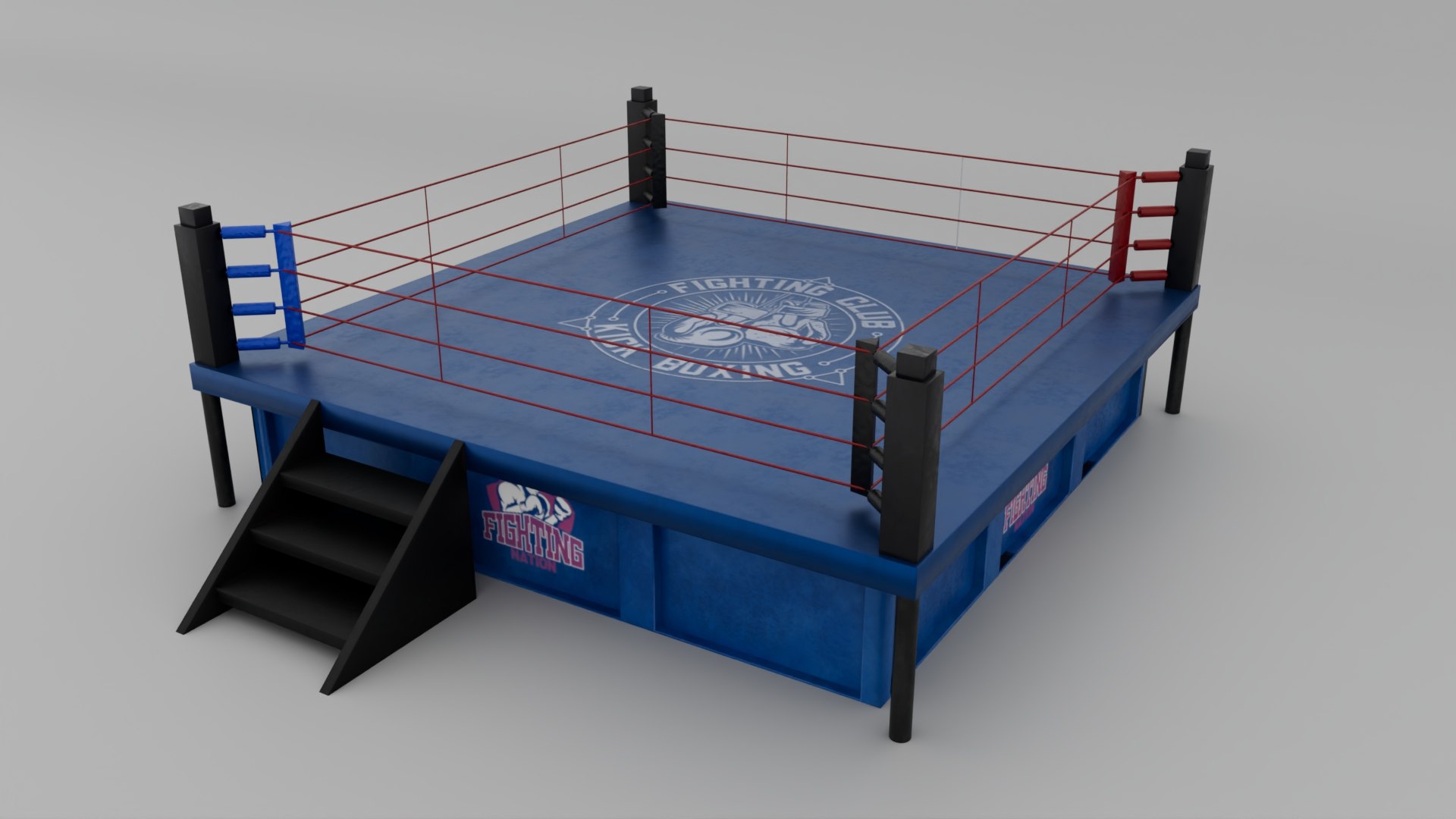 3Dmodel Boxingring Sportsarena Combatsports Boxingarena 3Drendering ...