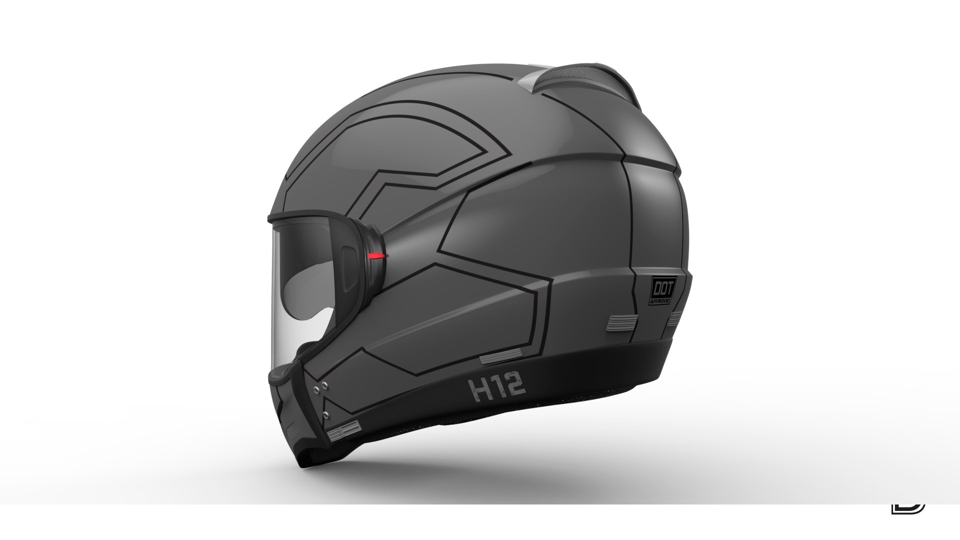 3D Grey Modular Helmet H12 Model - TurboSquid 1979450