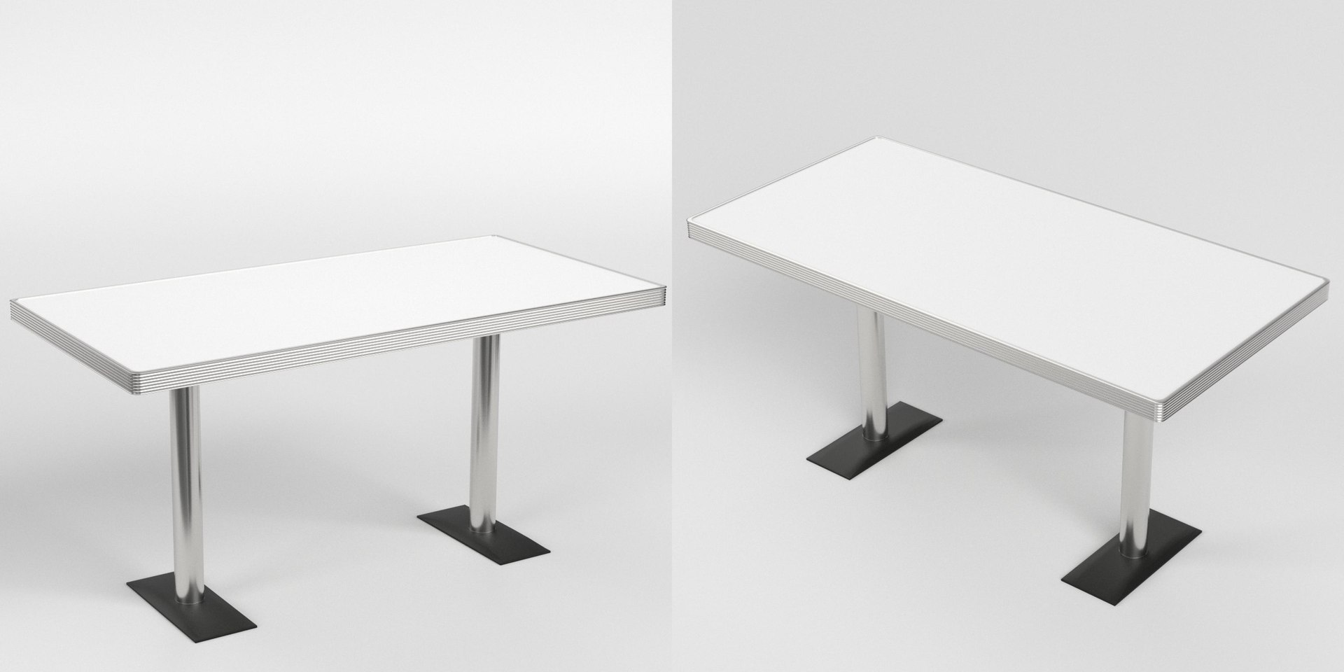 3D Model Diner Booth Table 2 - TurboSquid 1940462