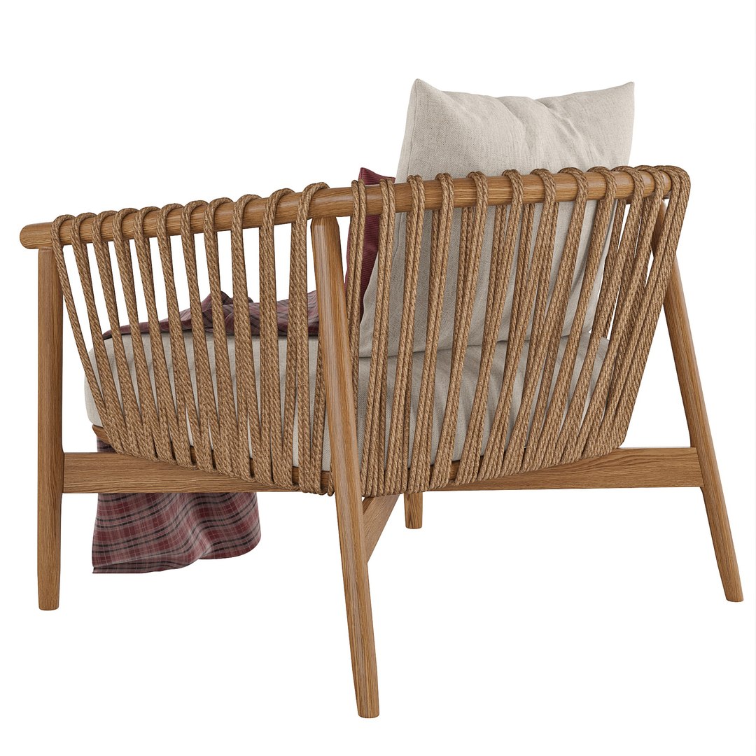 Armchair Tulum 3D Model - TurboSquid 2150664