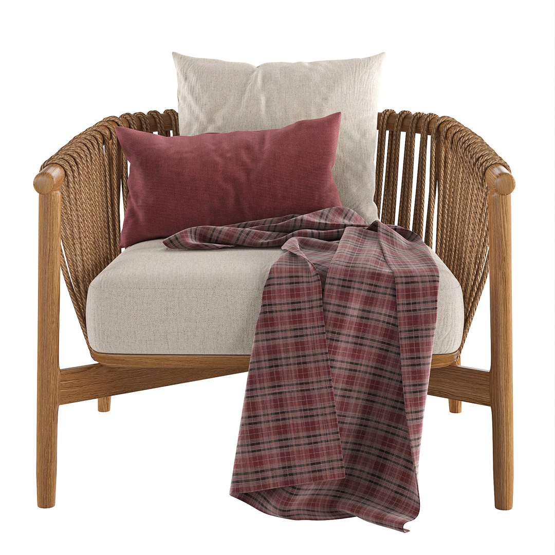 Armchair Tulum 3D Model - TurboSquid 2150664