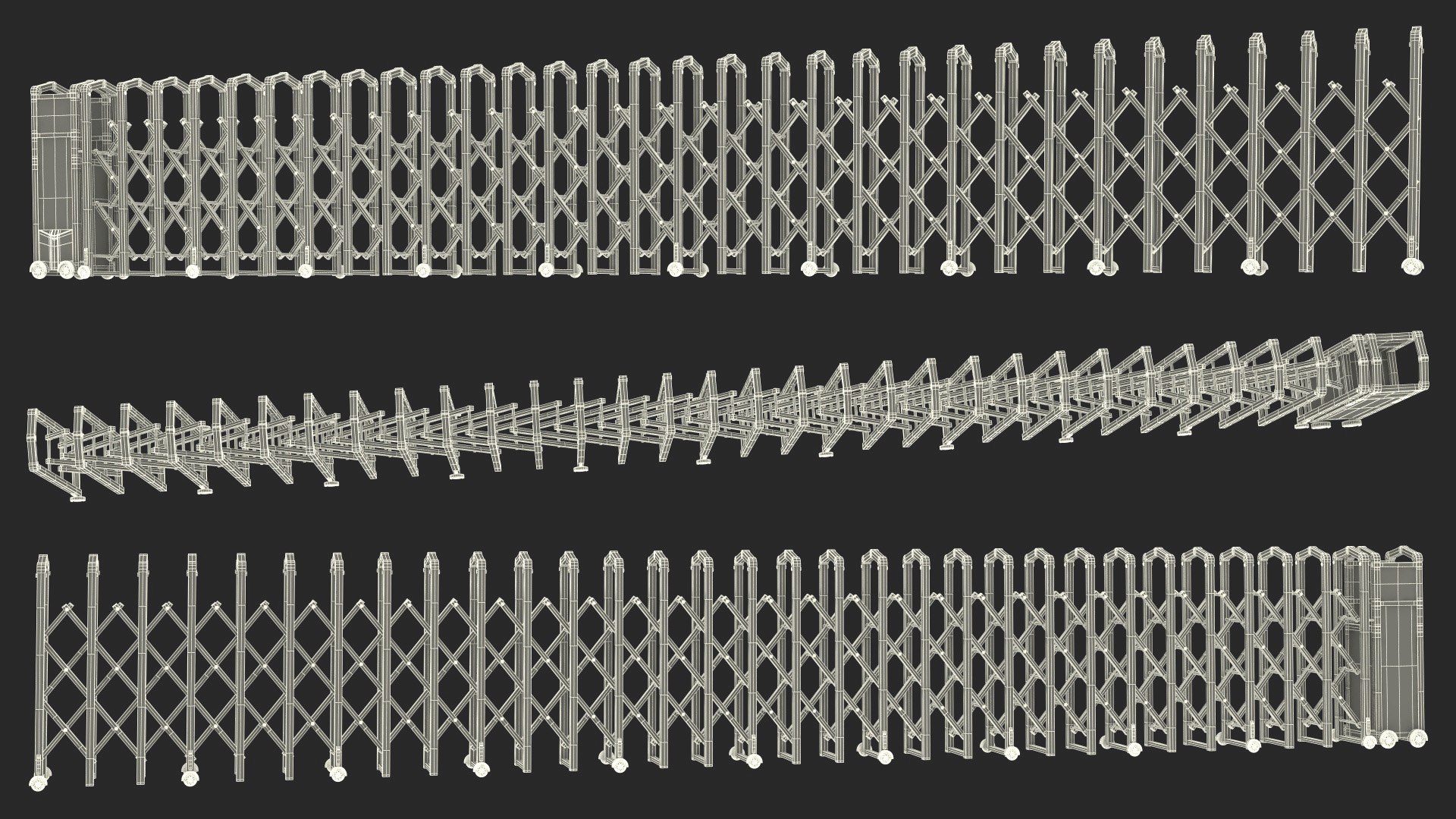 Electric Sliding Retractable Gate 3D Model - TurboSquid 2206600