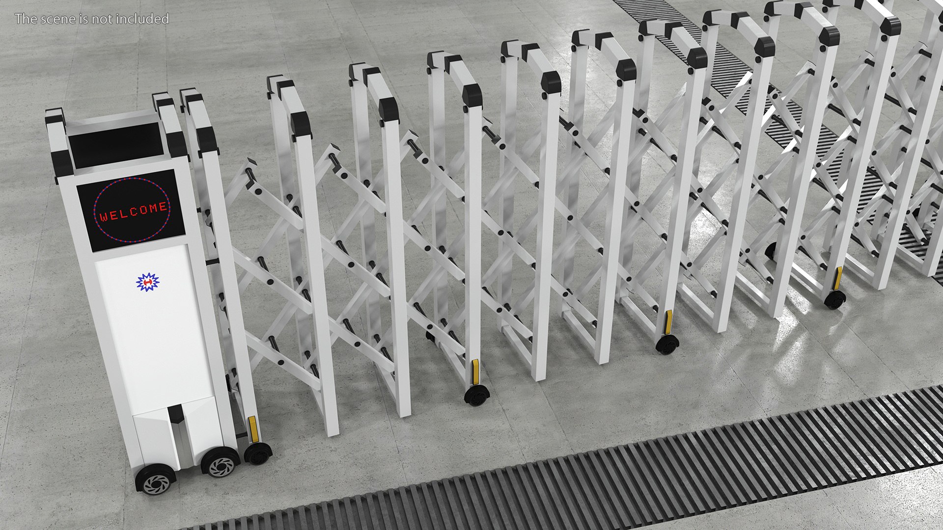 Electric Sliding Retractable Gate 3D Model - TurboSquid 2206600