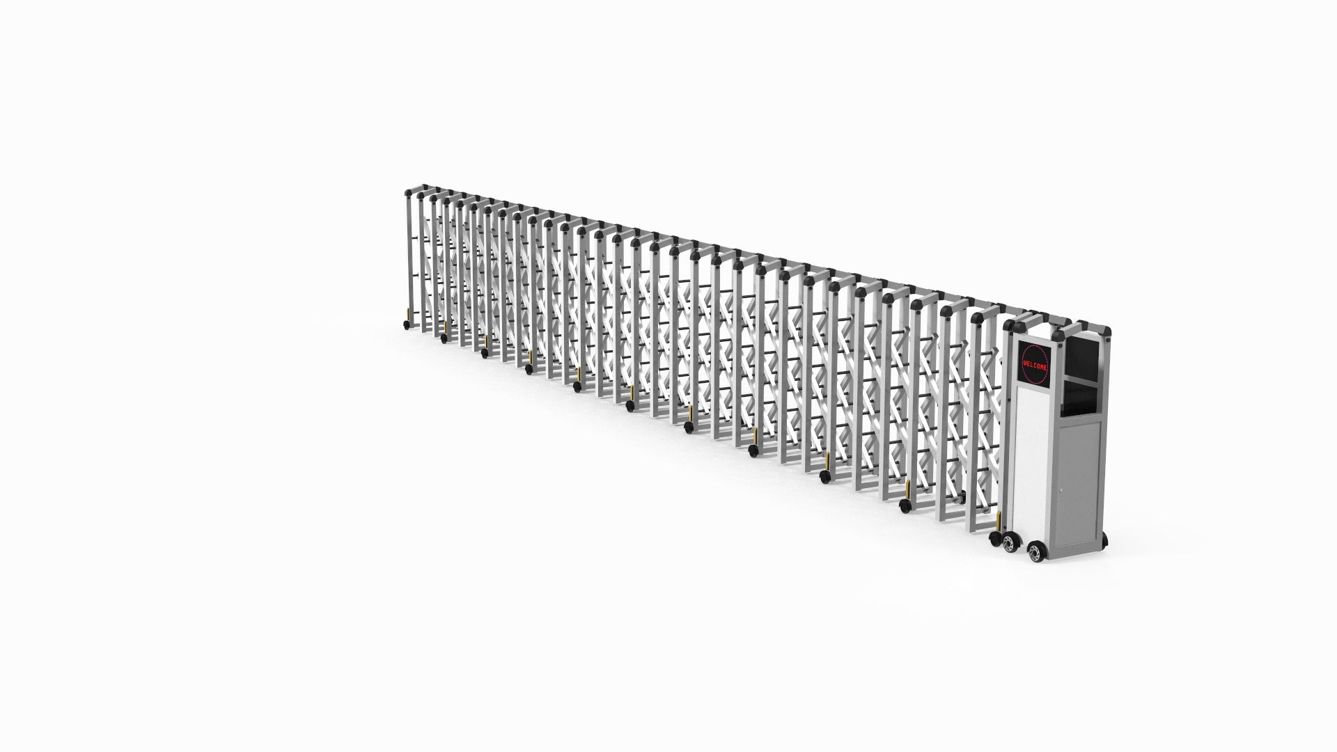 Electric Sliding Retractable Gate 3D Model - TurboSquid 2206600